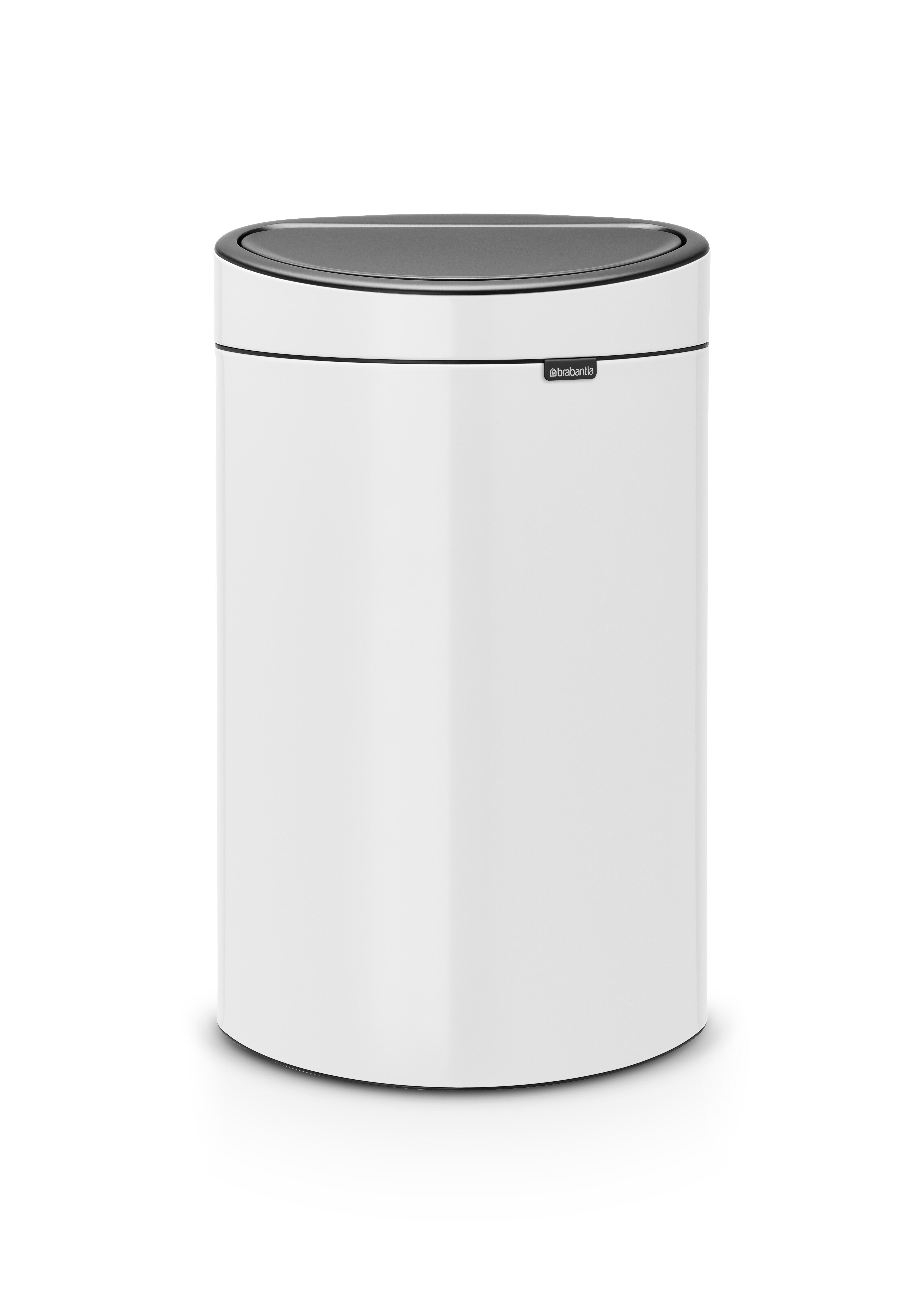 Cubo de la basura Brabantia Touch Bin New 40L blanco | Leroy Merlin