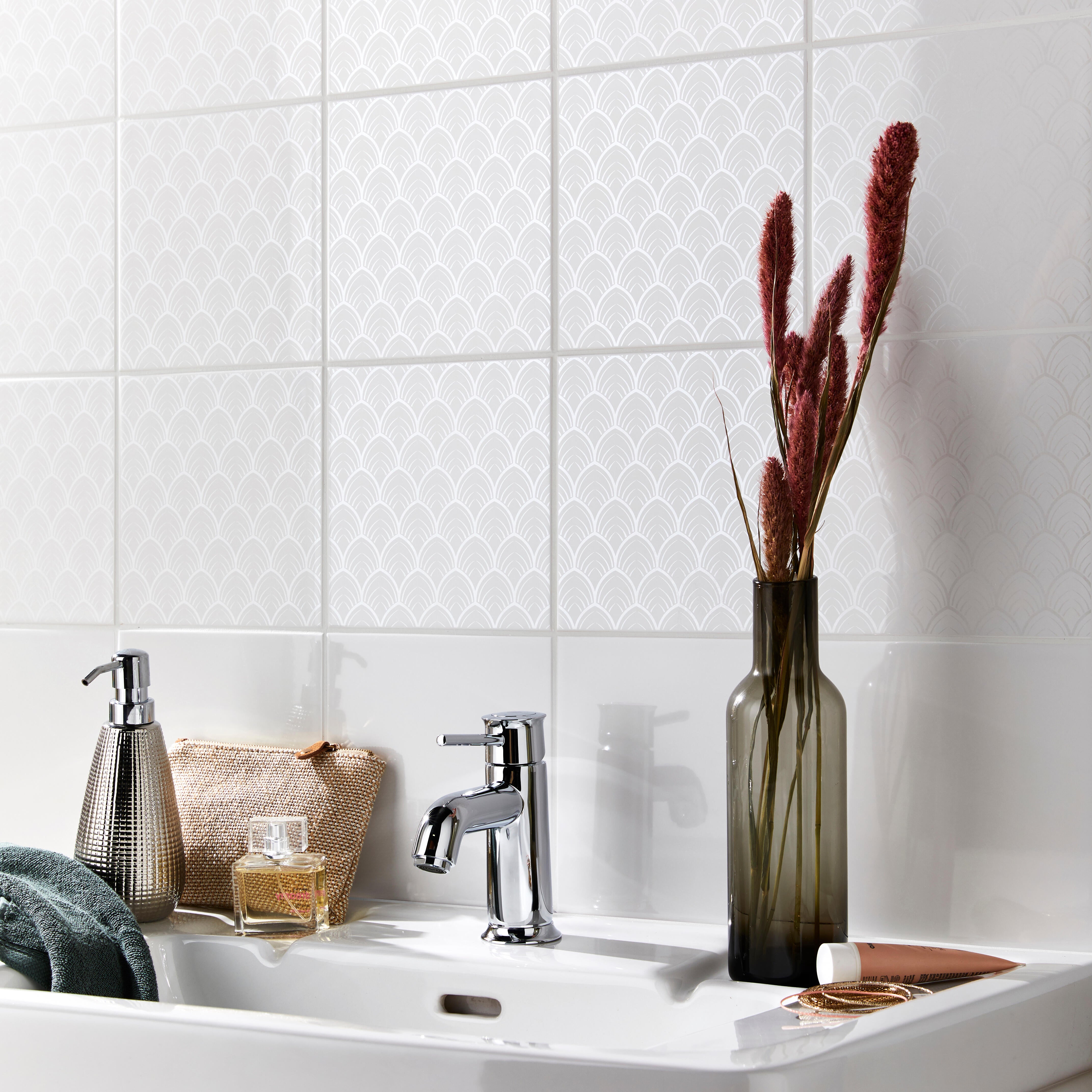 Plan sous vasque + pietement blanc 80 cm Jazz | Leroy Merlin