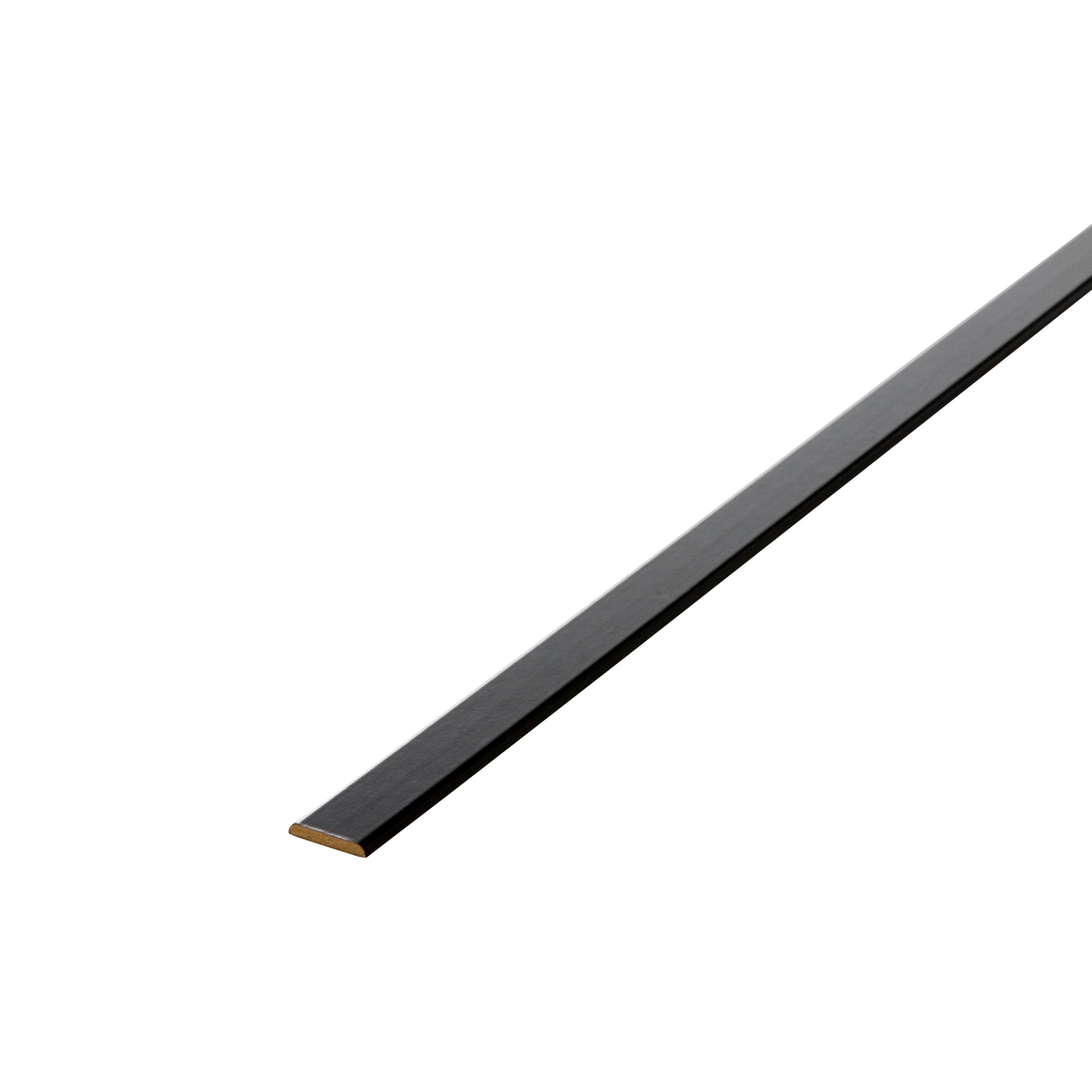 Champlat médium (MDF) 2 arrondis noir, 4 x 30 mm, L.2.4 m | Leroy Merlin