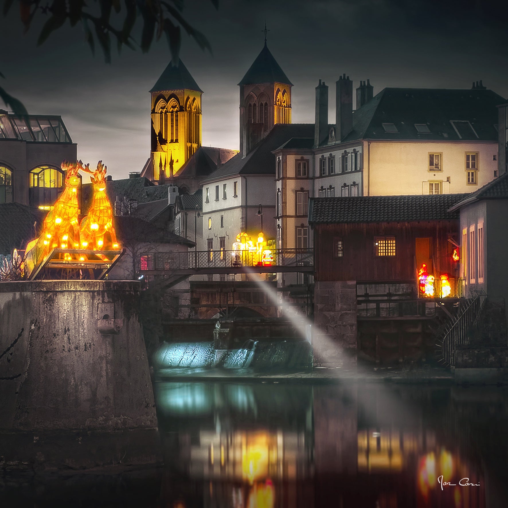 Toile Barrage des Thermes, multicolore CEANOTHE l.45 x H.45 cm | Leroy ...