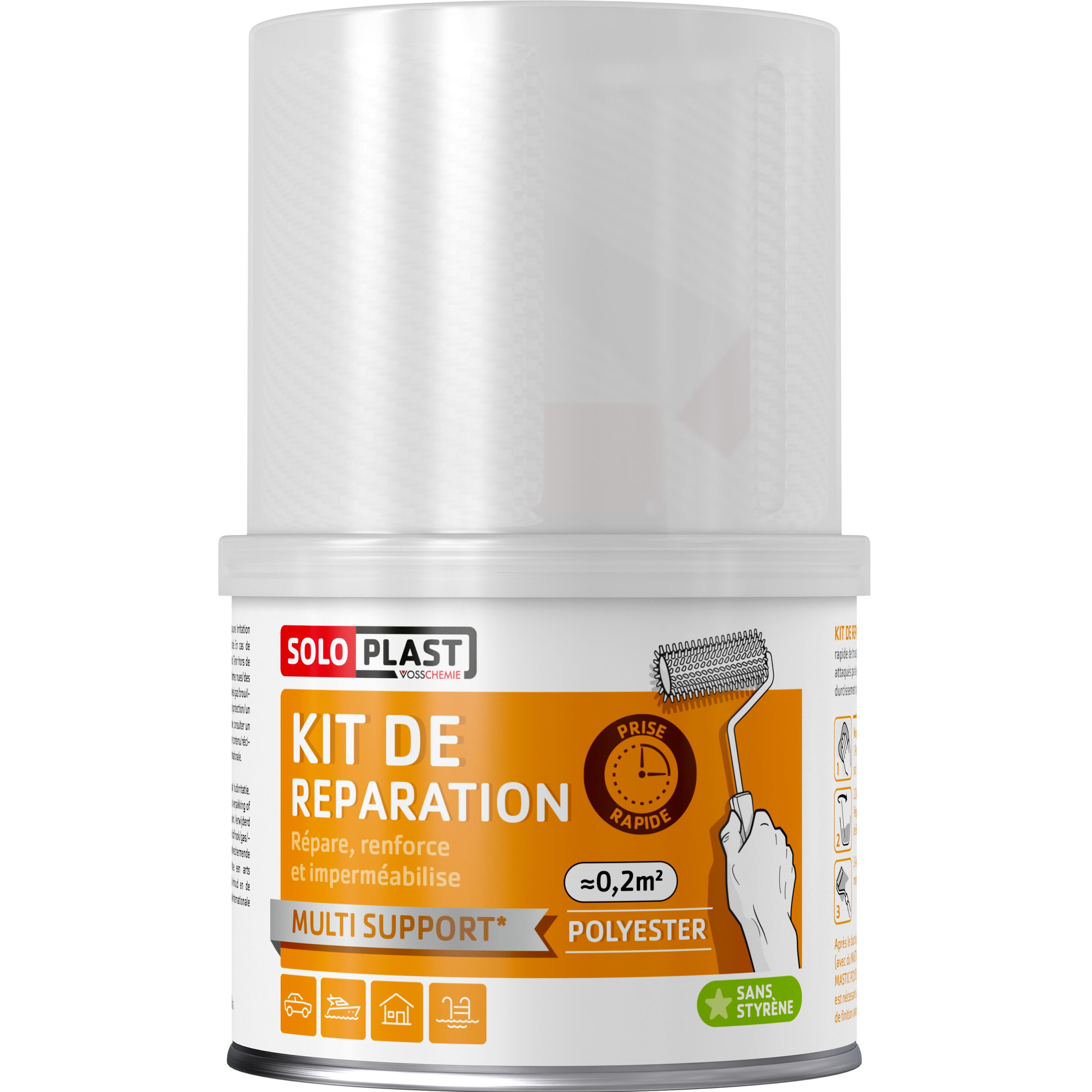 Kit résine Kit réparation polyester SOLOPLAST, 400g | Leroy Merlin
