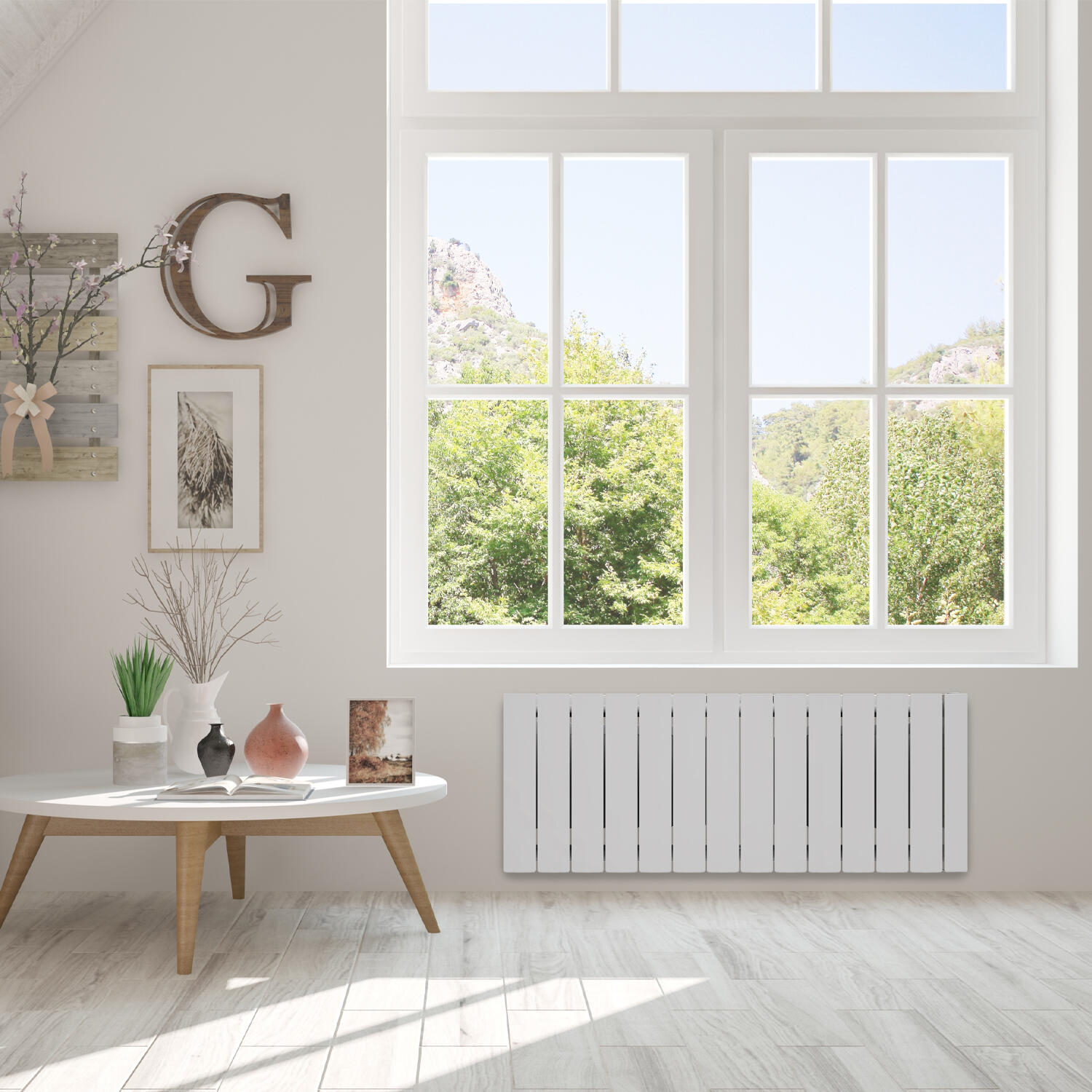 Radiateur électrique à inertie fluide 1800 W EQUATION Luz plinthe blanc ...