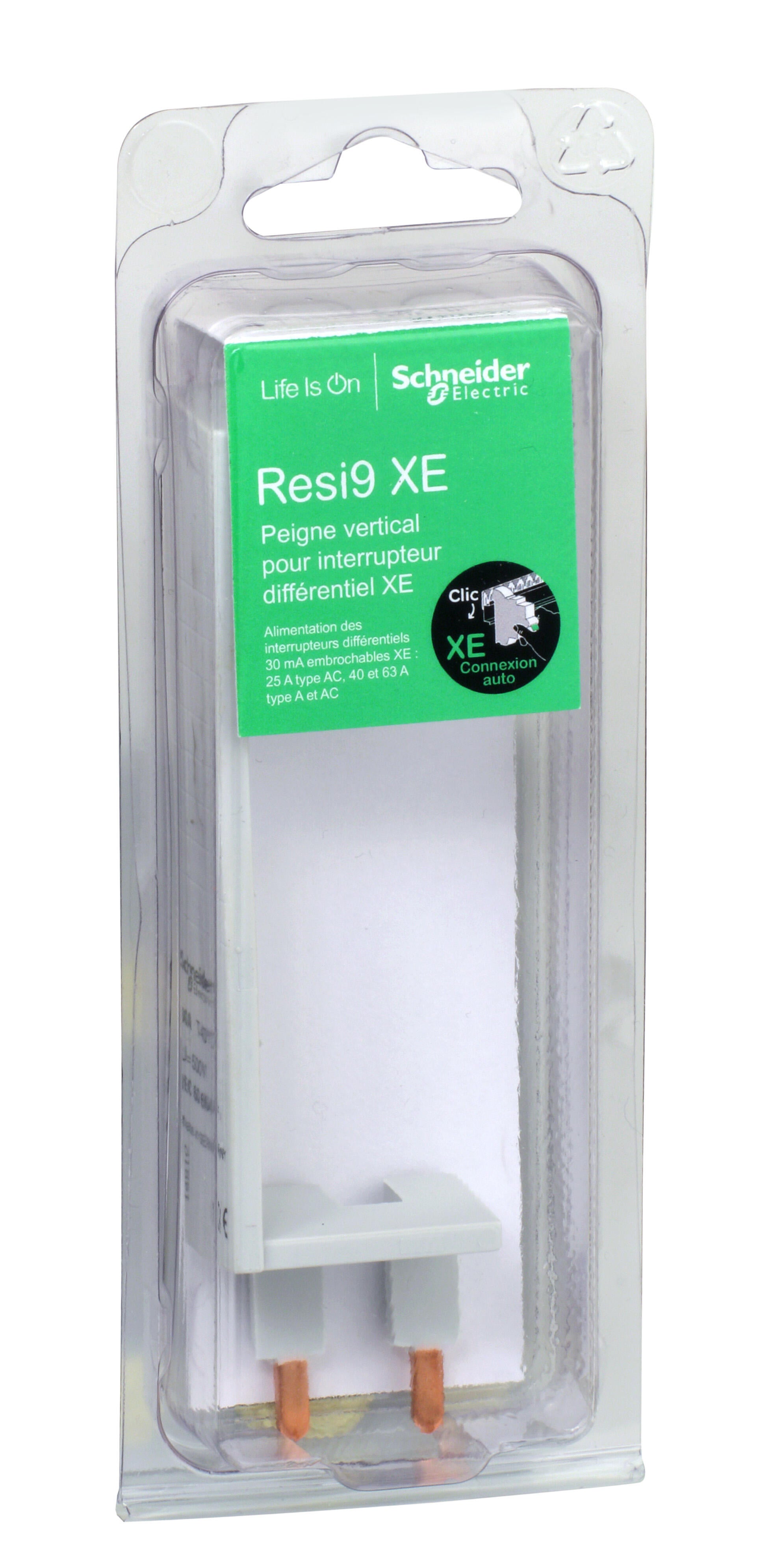 Peigne vertical pour interrupteur différentiel 63A Resi9 XE, SCHNEIDER ...