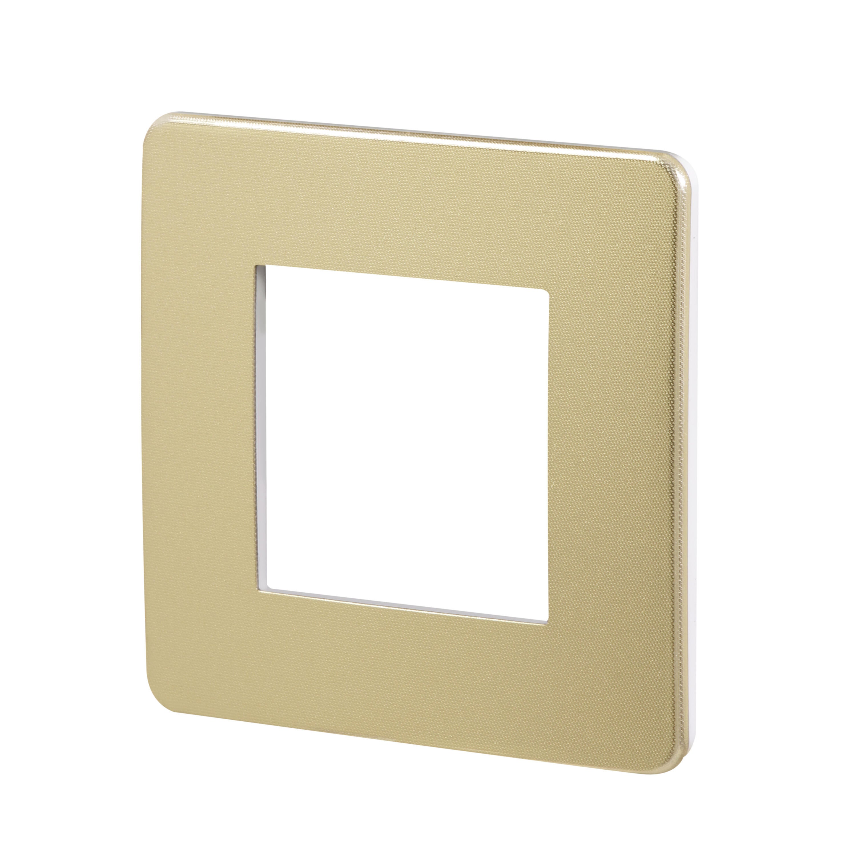 Plaque simple Unica Studio, SCHNEIDER ELECTRIC or liseré blanc | Leroy ...