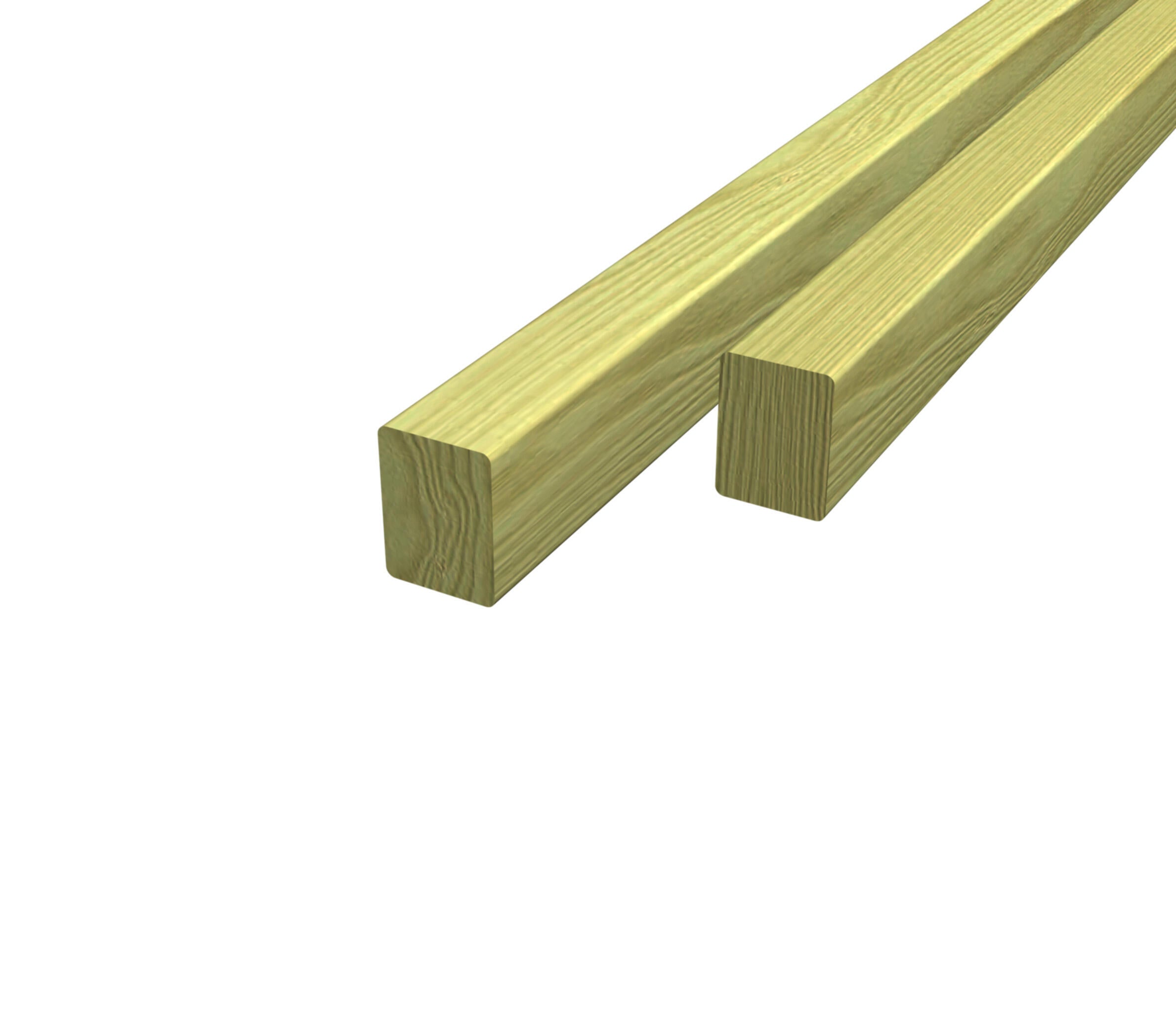 Lambourde pour terrasse bois résineux Pin, vert, L.3 m x l.7.5 cm x Ep ...