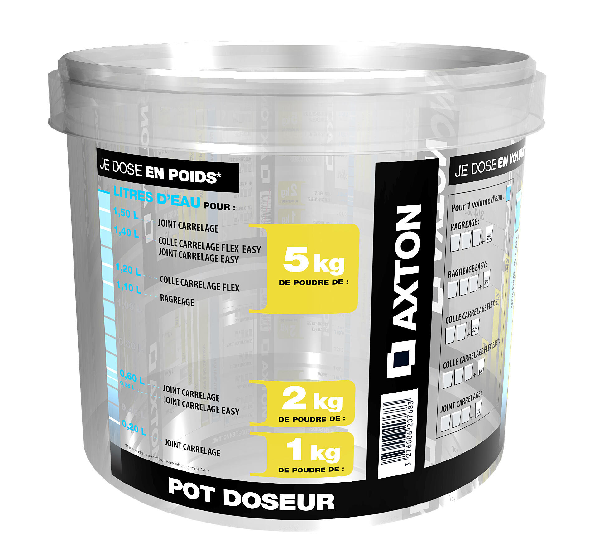 Seau doseur polypropylène AXTON Axton pot doseur, 1.5 l | Leroy Merlin