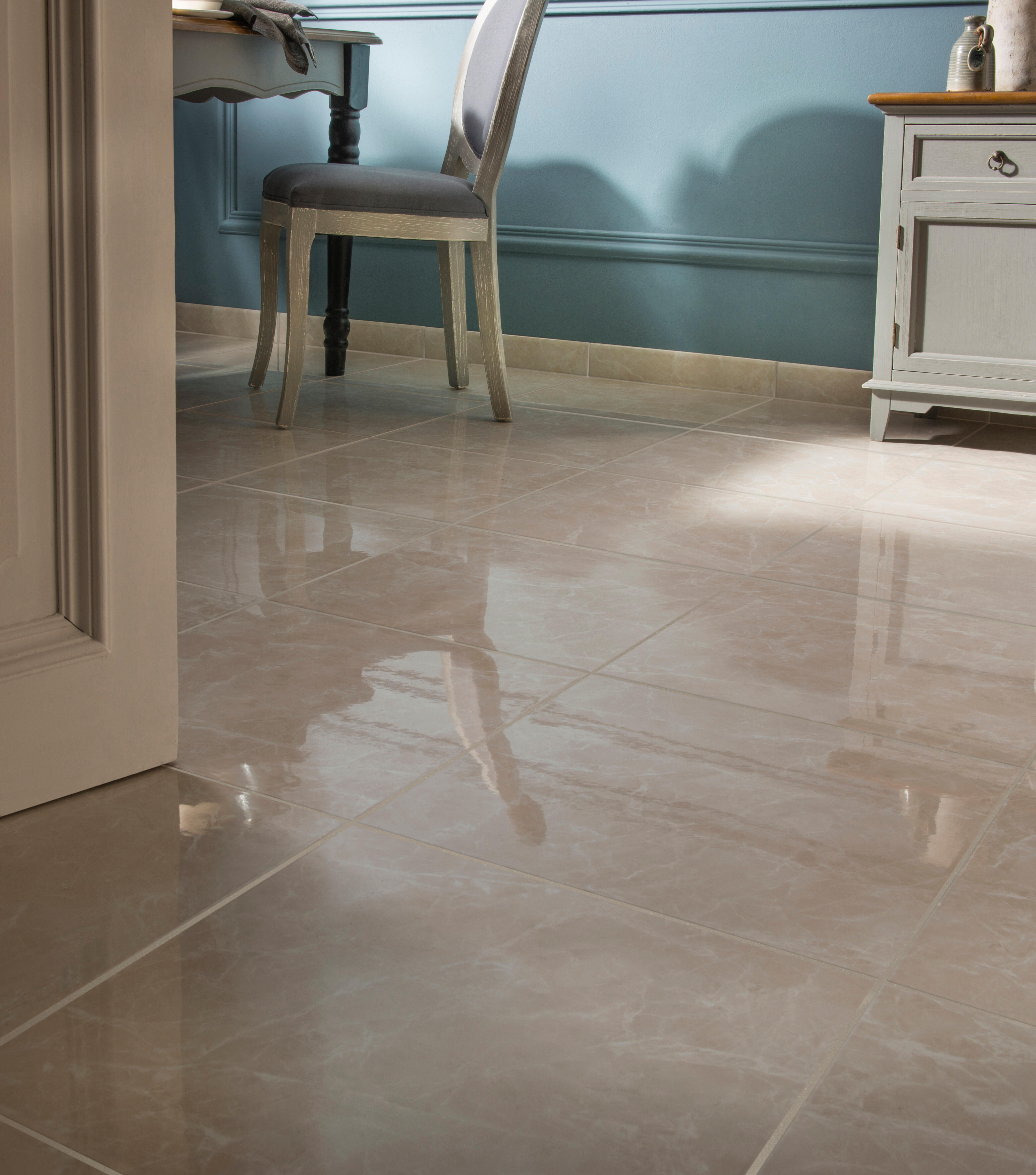 Carrelage mur intérieur / sol intérieur effet marbre beige Olympie l.45 ...