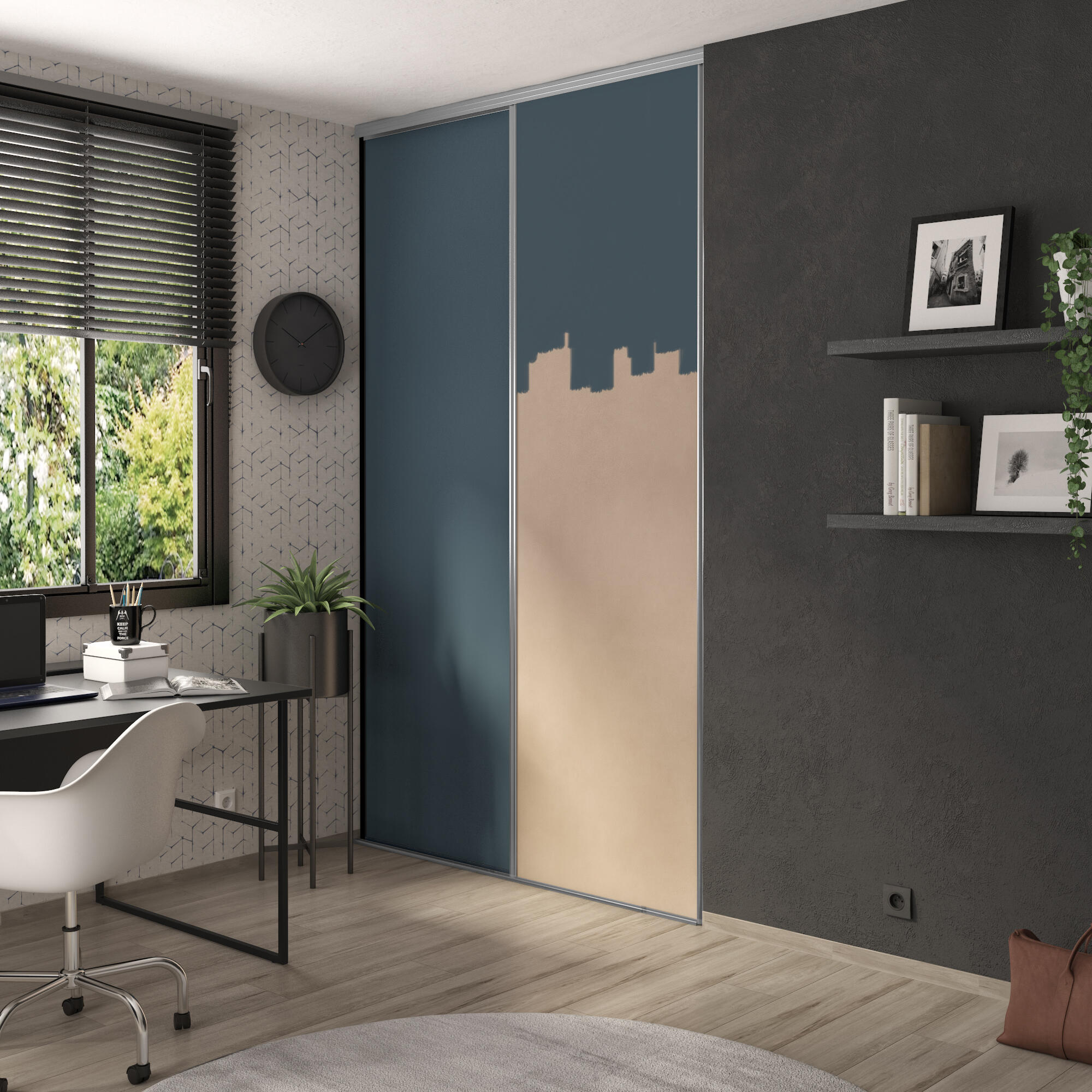 Ensemble de portes de placard A peindre, 2 portes, l150xH250cm | Leroy ...