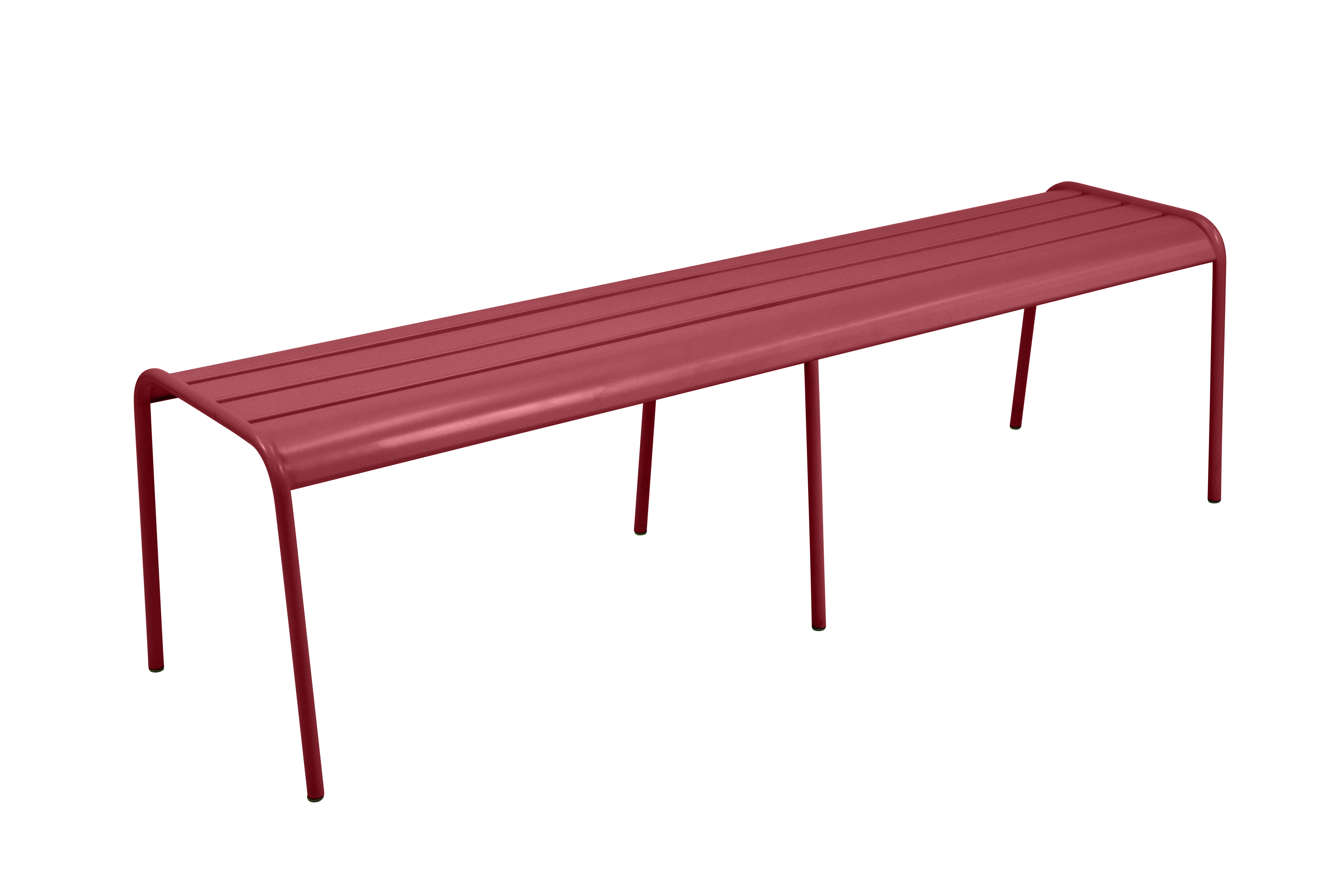 Banc 3 places de jardin FERMOB Monceau en acier rouge | Leroy Merlin