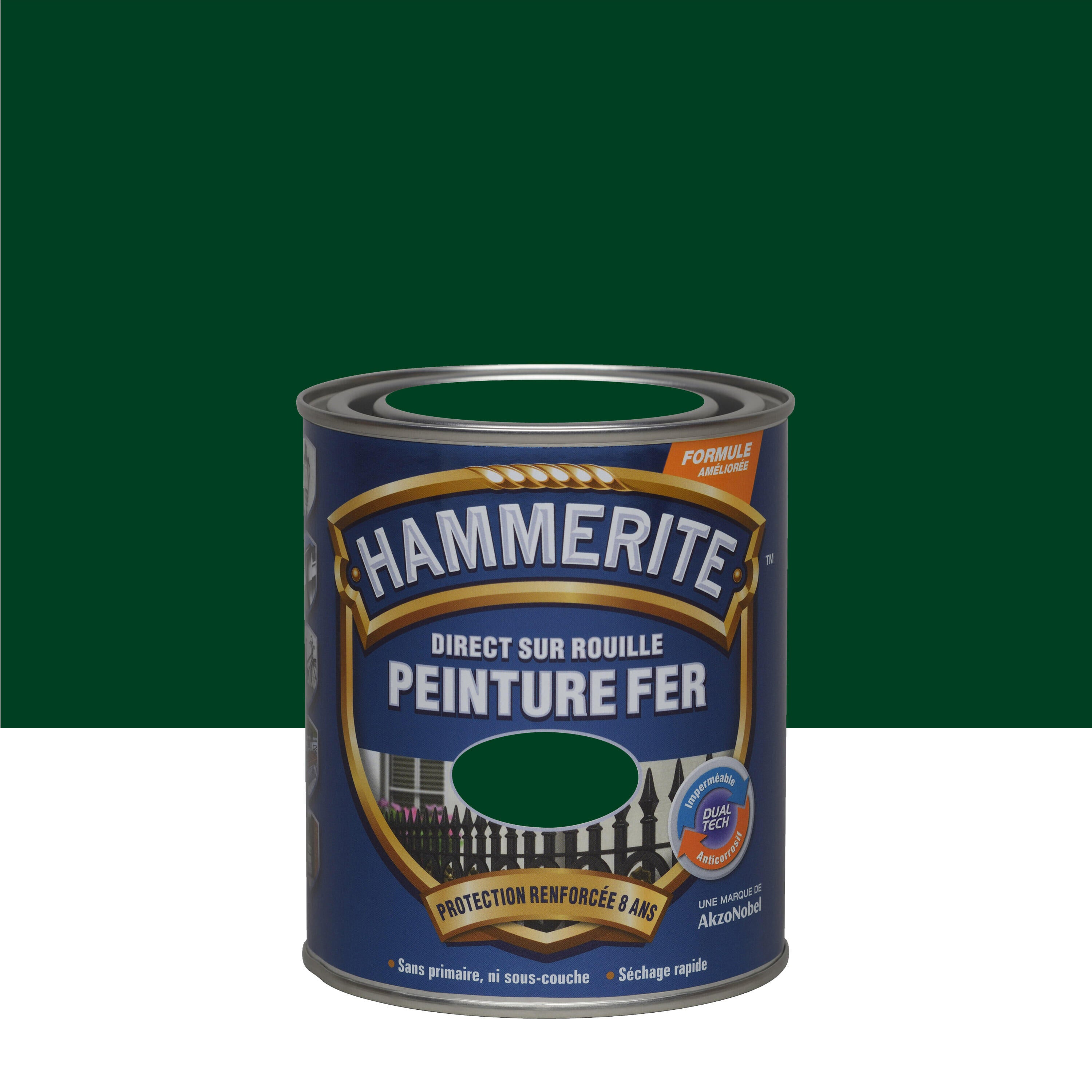 Peinture extérieure fer HAMMERITE vert buisson brillant 0.75l | Leroy ...