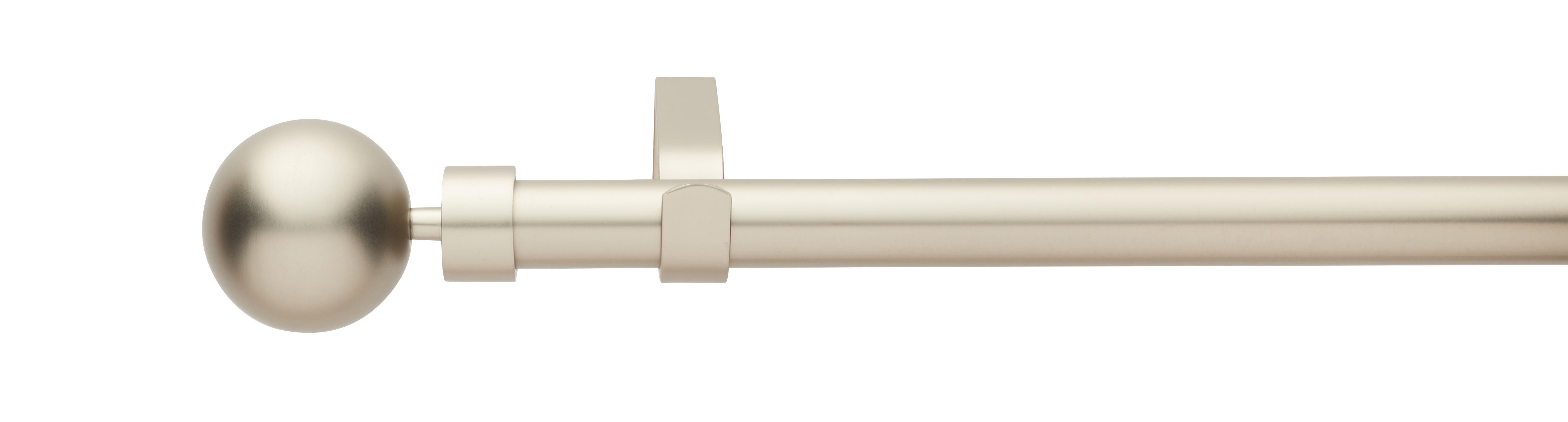 Kit de tringle à rideau extensible Boule Diam.25/28 mm Acier mat 200/ ...