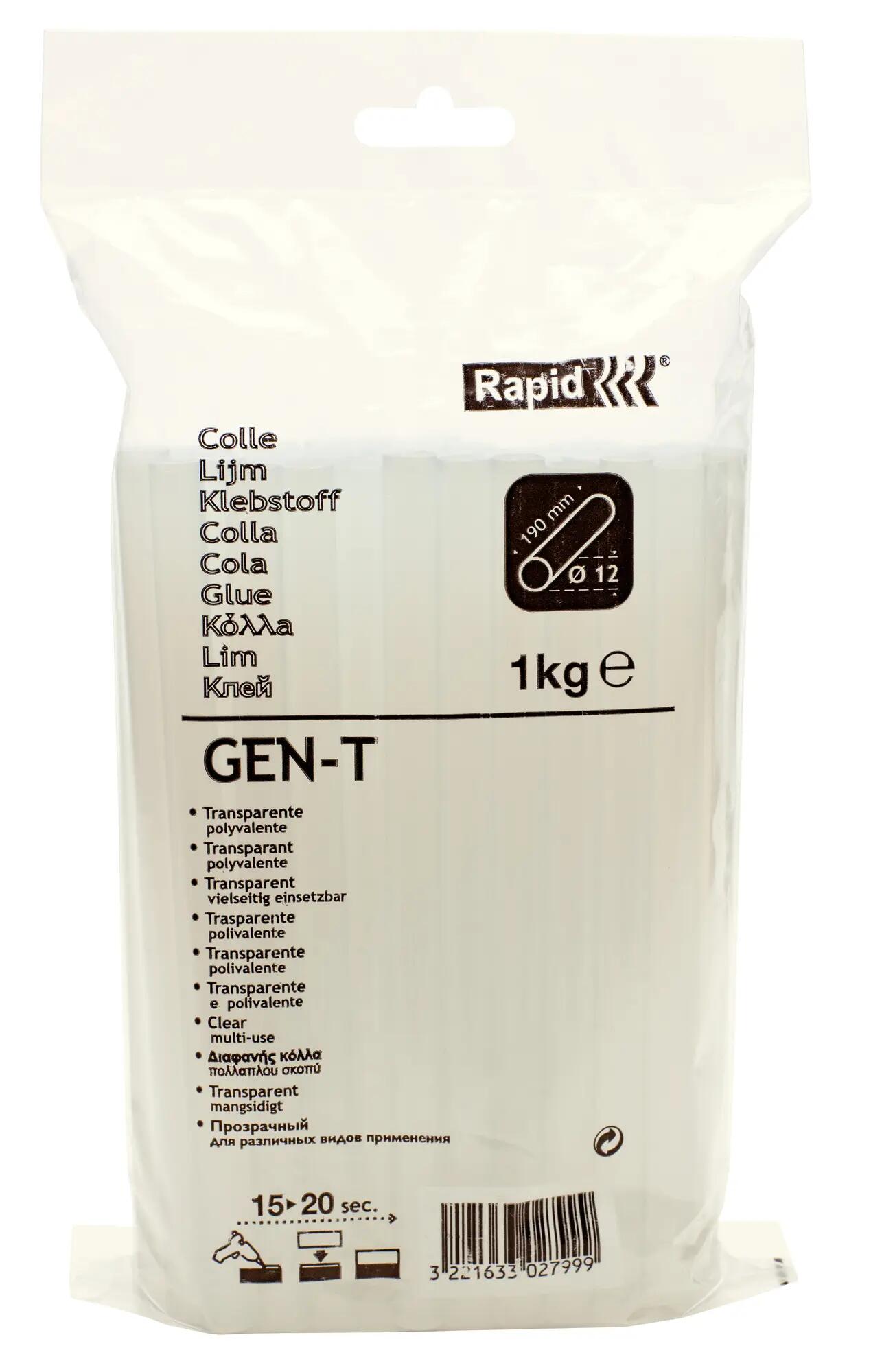 Bâton de colle pour papier, carton, textile et bois RAPID Gen-t, 1 kg ...