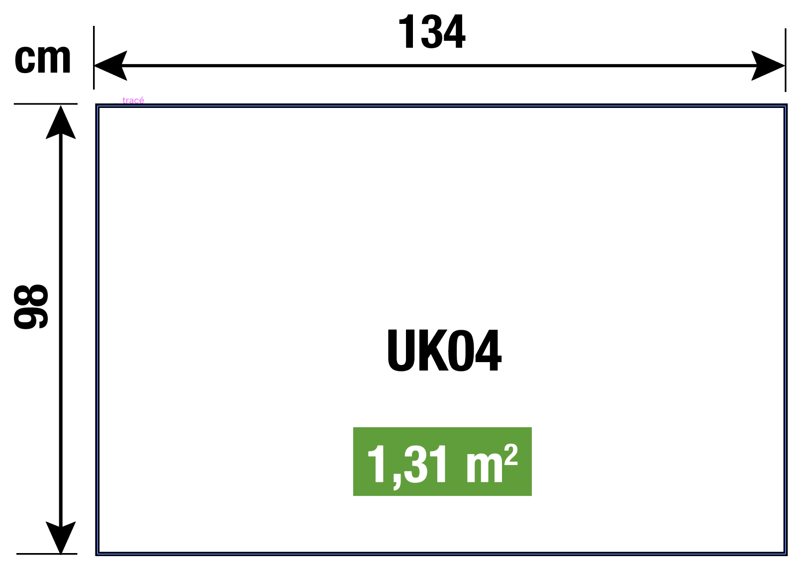 VELUX 134 x 98 Confort WhiteFinish bois blanc à projection GPL UK04 ...