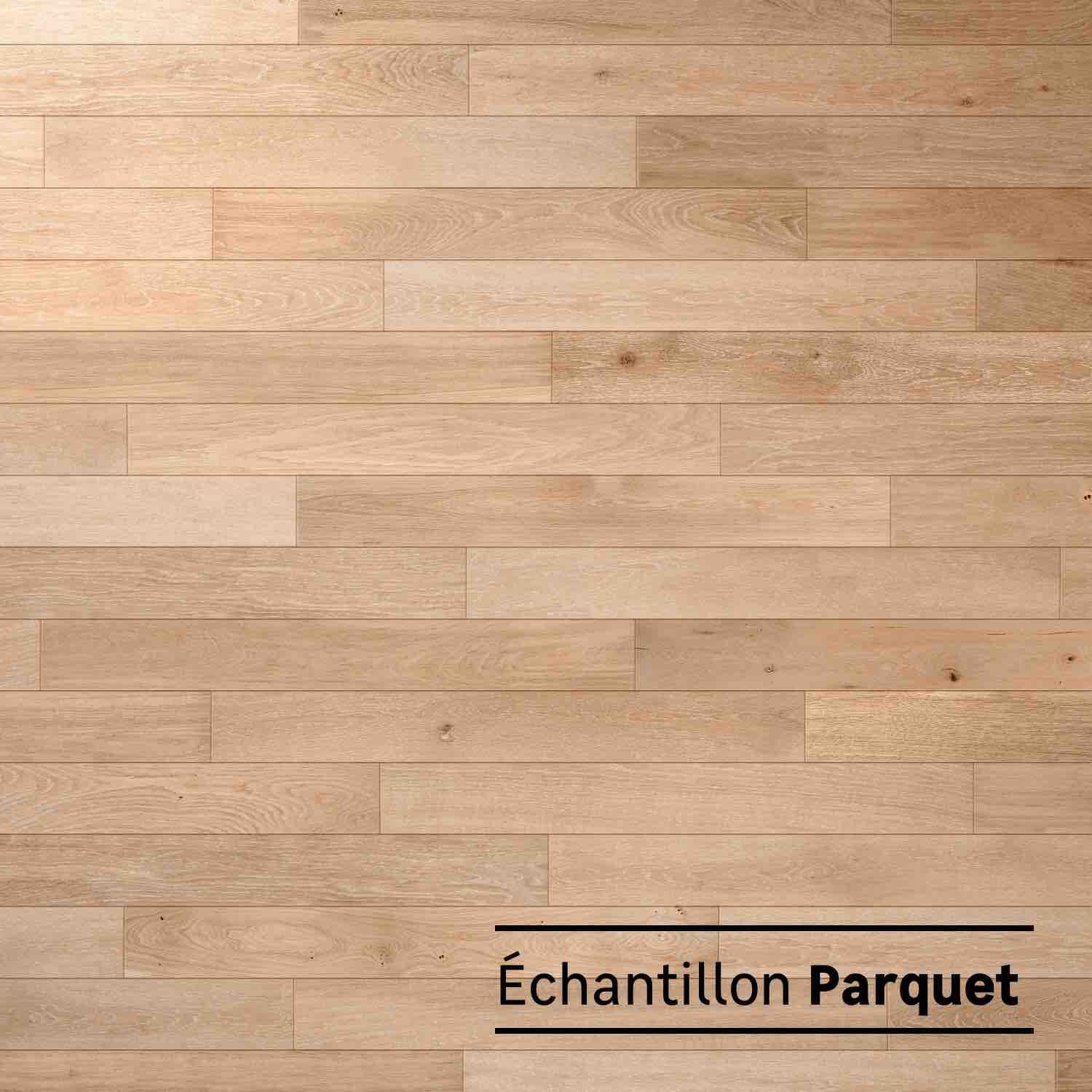 Echantillon Parquet forte chêne cérusé blanc vitrifié M | Leroy Merlin