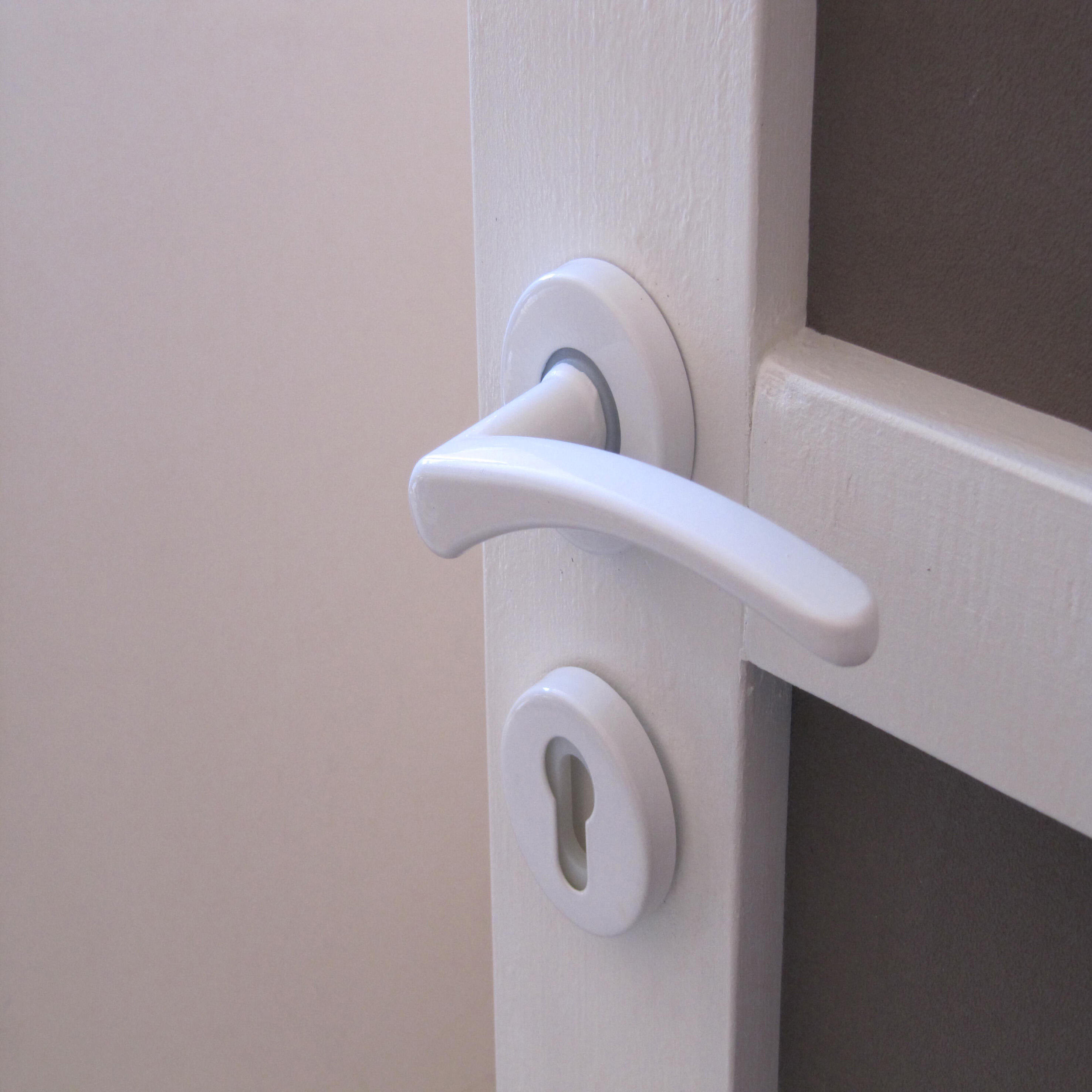 Poignée et fonction sur rosace elise acier trou de cylindre | Leroy Merlin