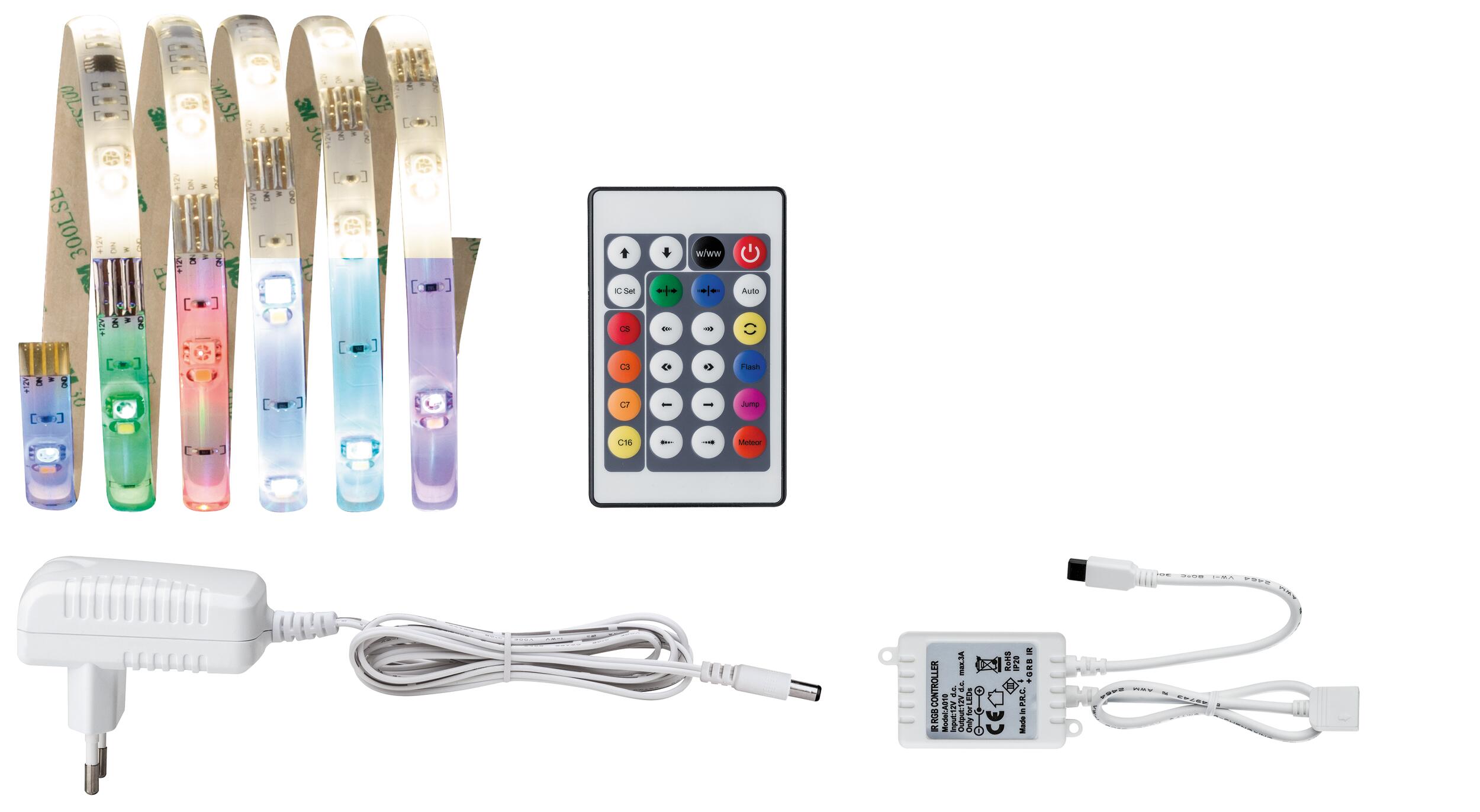 Kit ruban LED digital 1.5m Multicolore + Blanc PAULMANN | Leroy Merlin