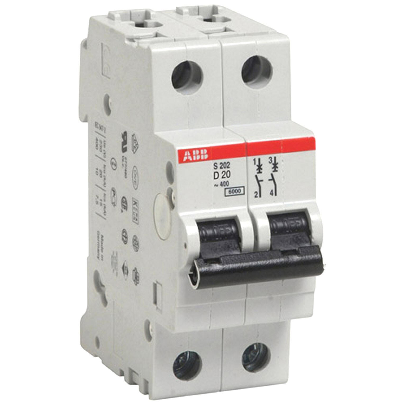 Disjoncteur bipolaire ABB 20 A | Leroy Merlin