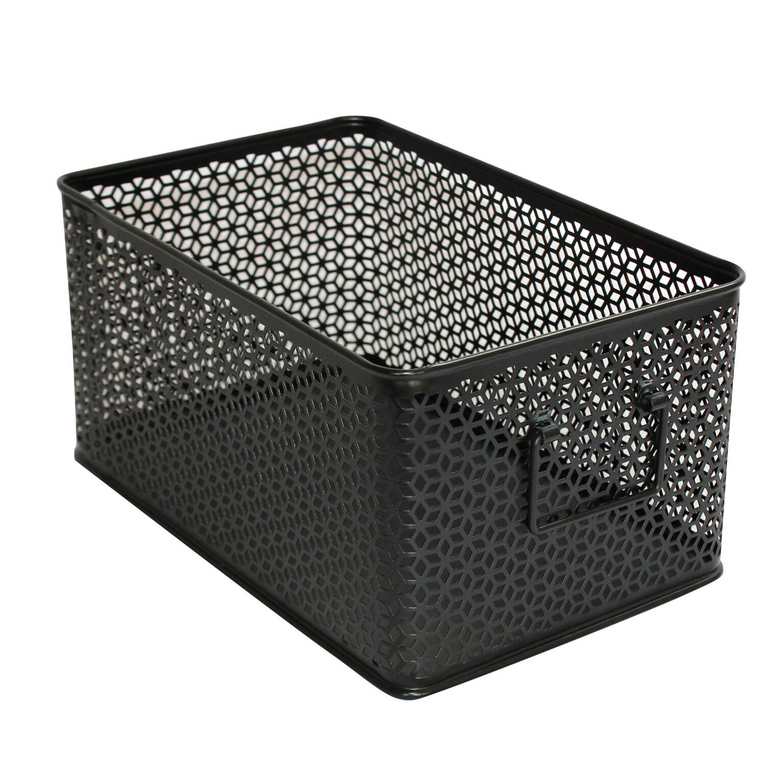 Panier BOX & BEYOND Kub acier noir H.14 x l.17.5 x P.28 cm | Leroy Merlin