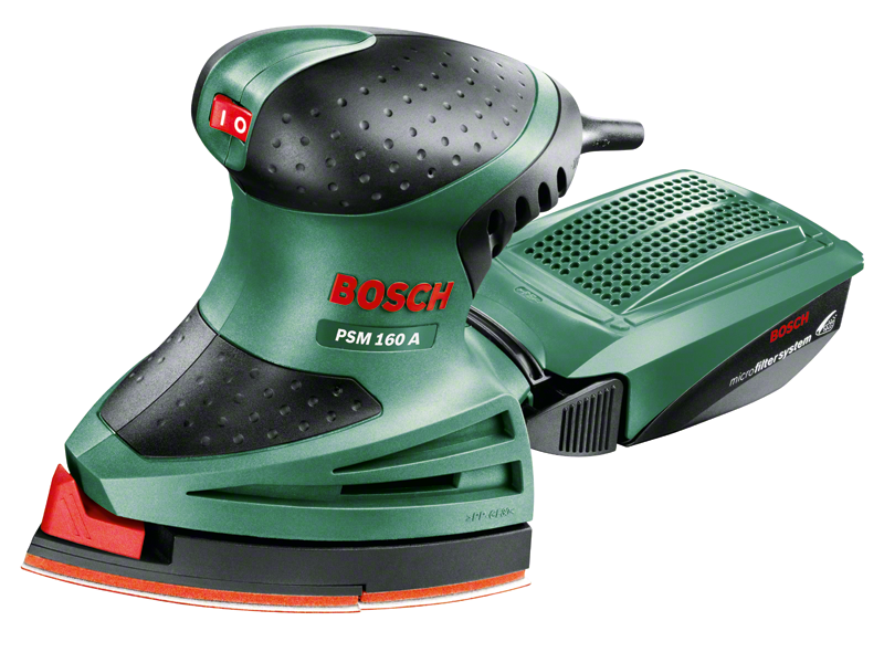 Ponceuse delta filaire BOSCH PSM 160 A, 160 W + 31 abrasifs | Leroy Merlin