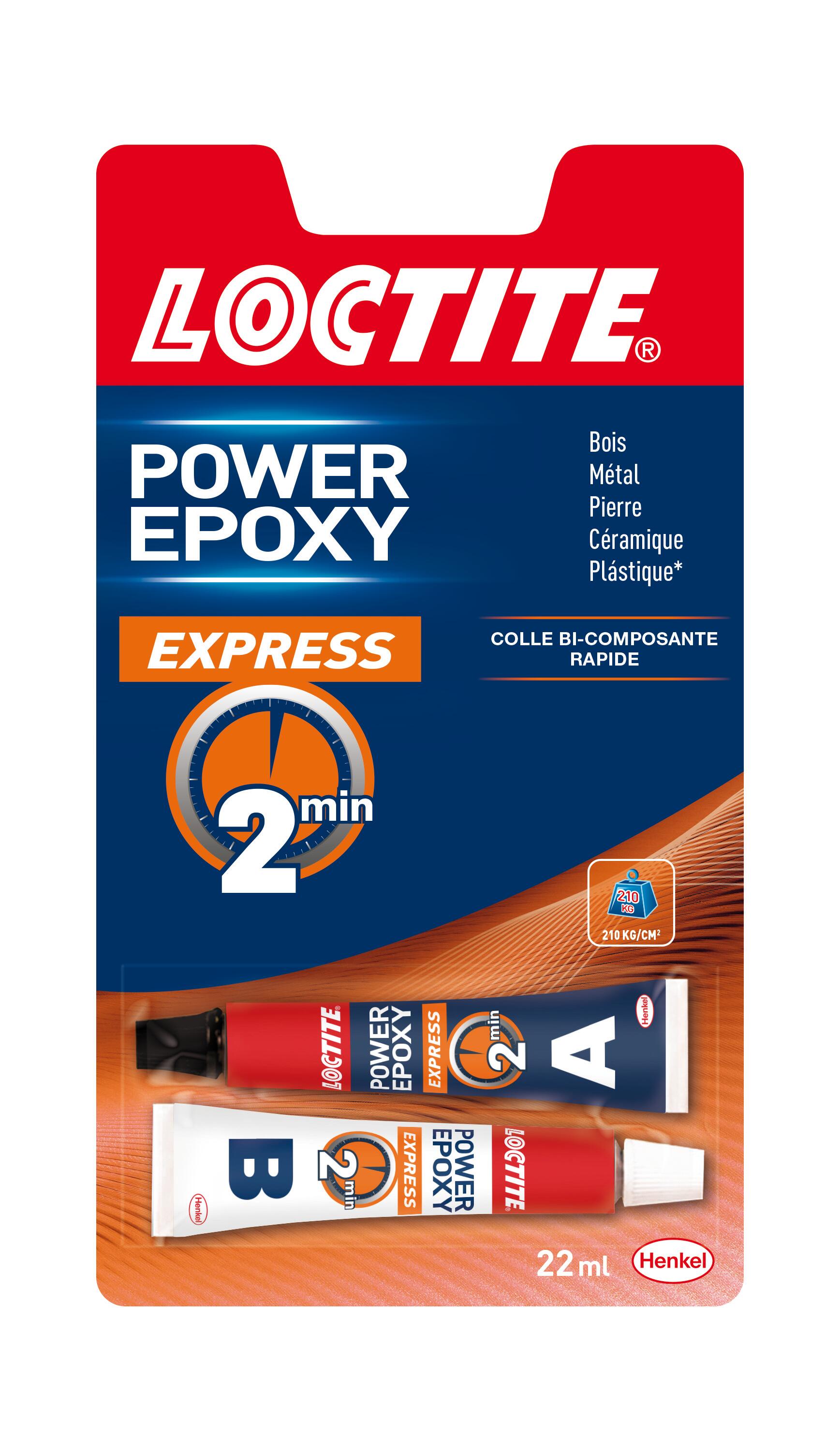 Lot de 2 Colle de réparation époxy Power express LOCTITE, 34 g ...