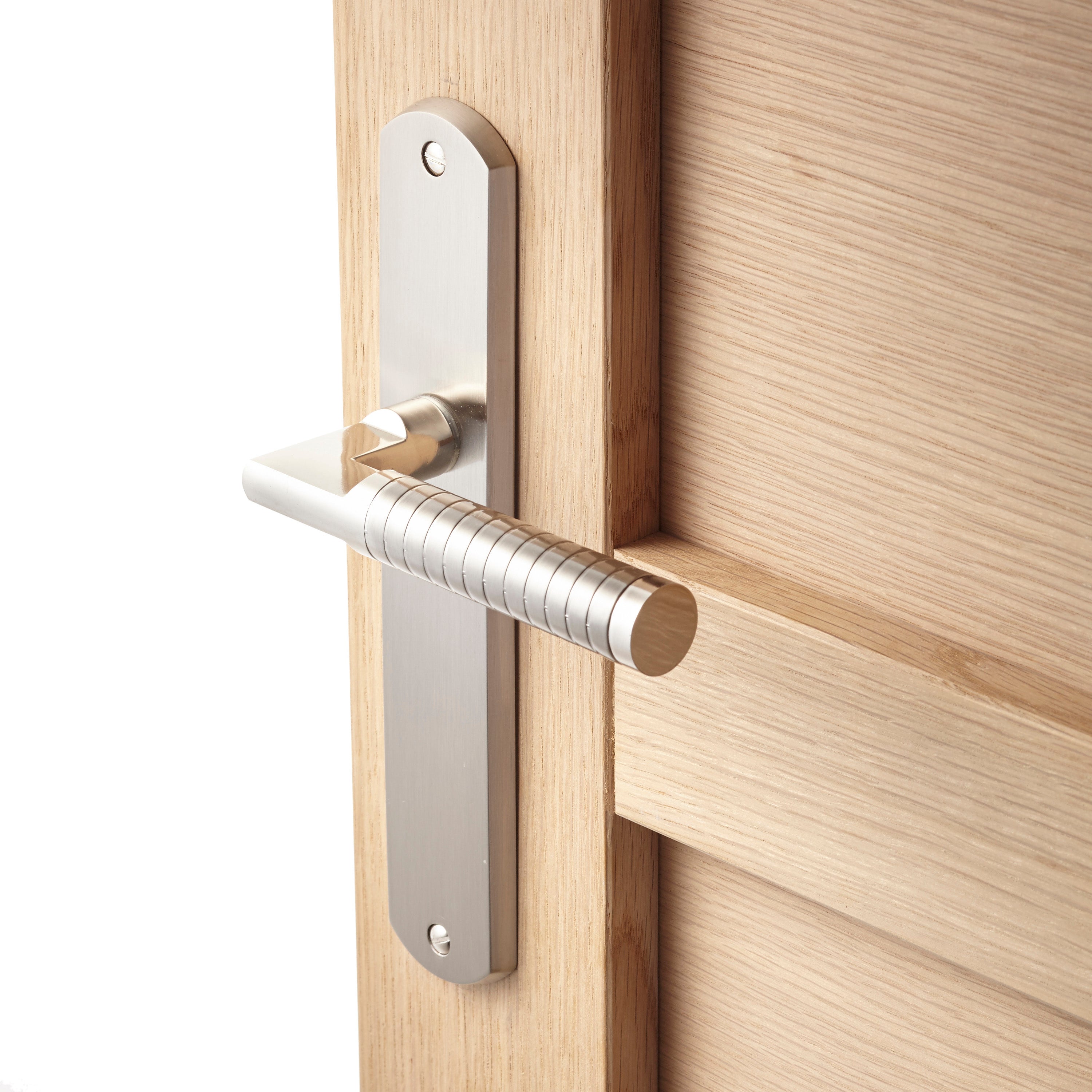 2 poignées sur plaque sans trou Eden zamak brillant, entraxe 195 mm ...