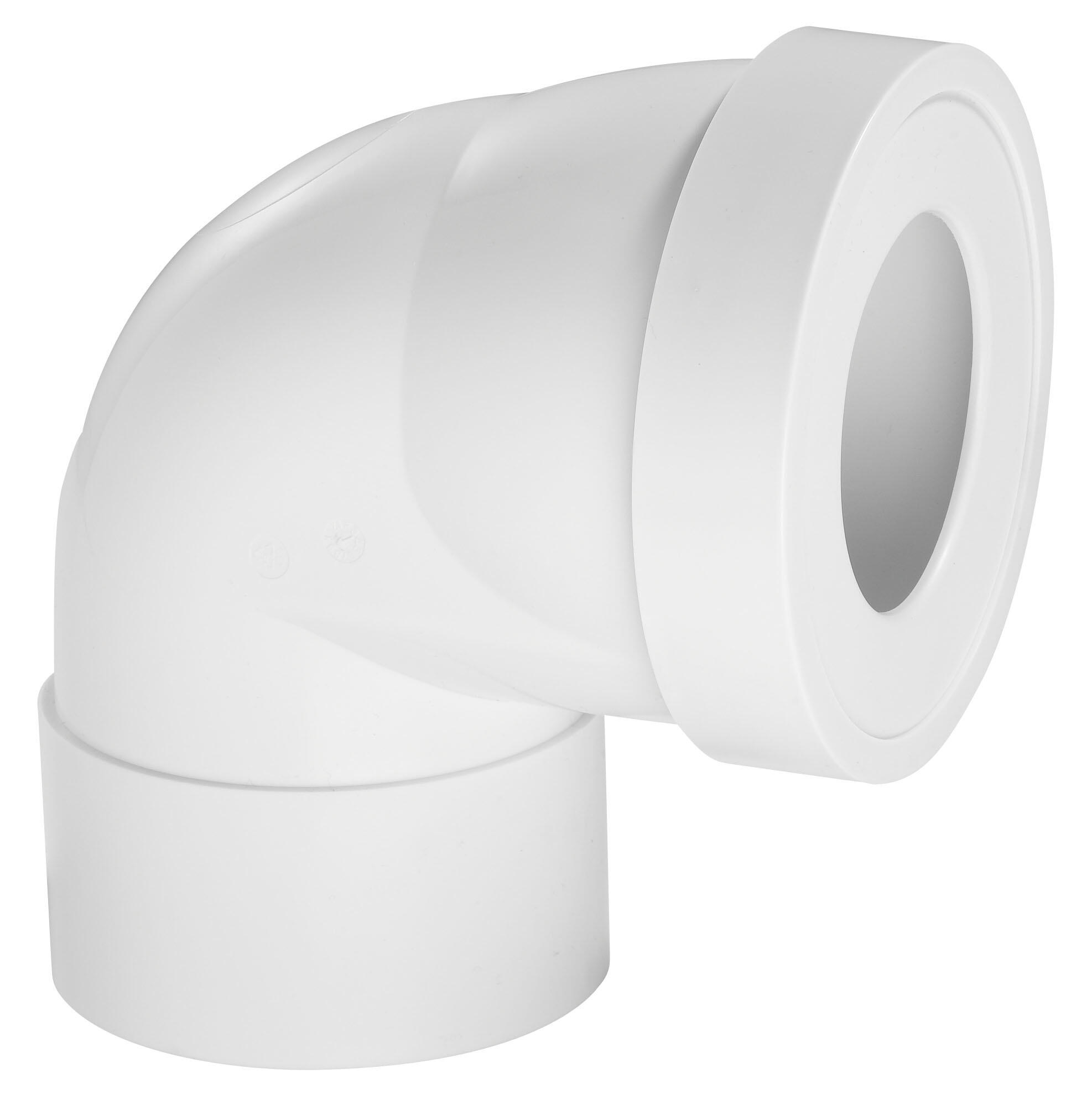 Pipe de WC courte en angle de 90 °C Diam.10 cm WIRQUIN | Leroy Merlin