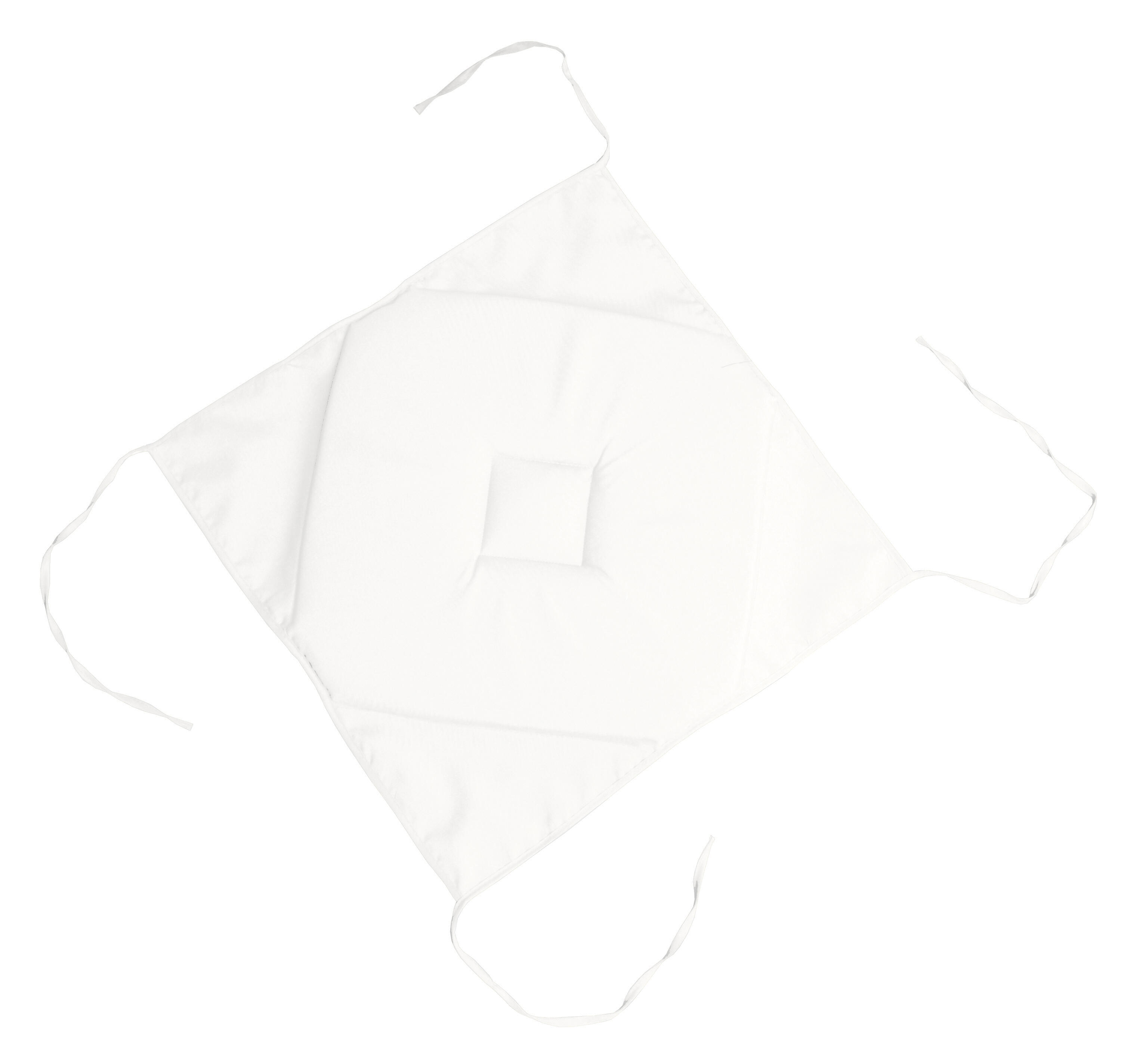 Galette de chaise Nelson 4 nouettes, blanc l.40 x H.40 cm | Leroy Merlin