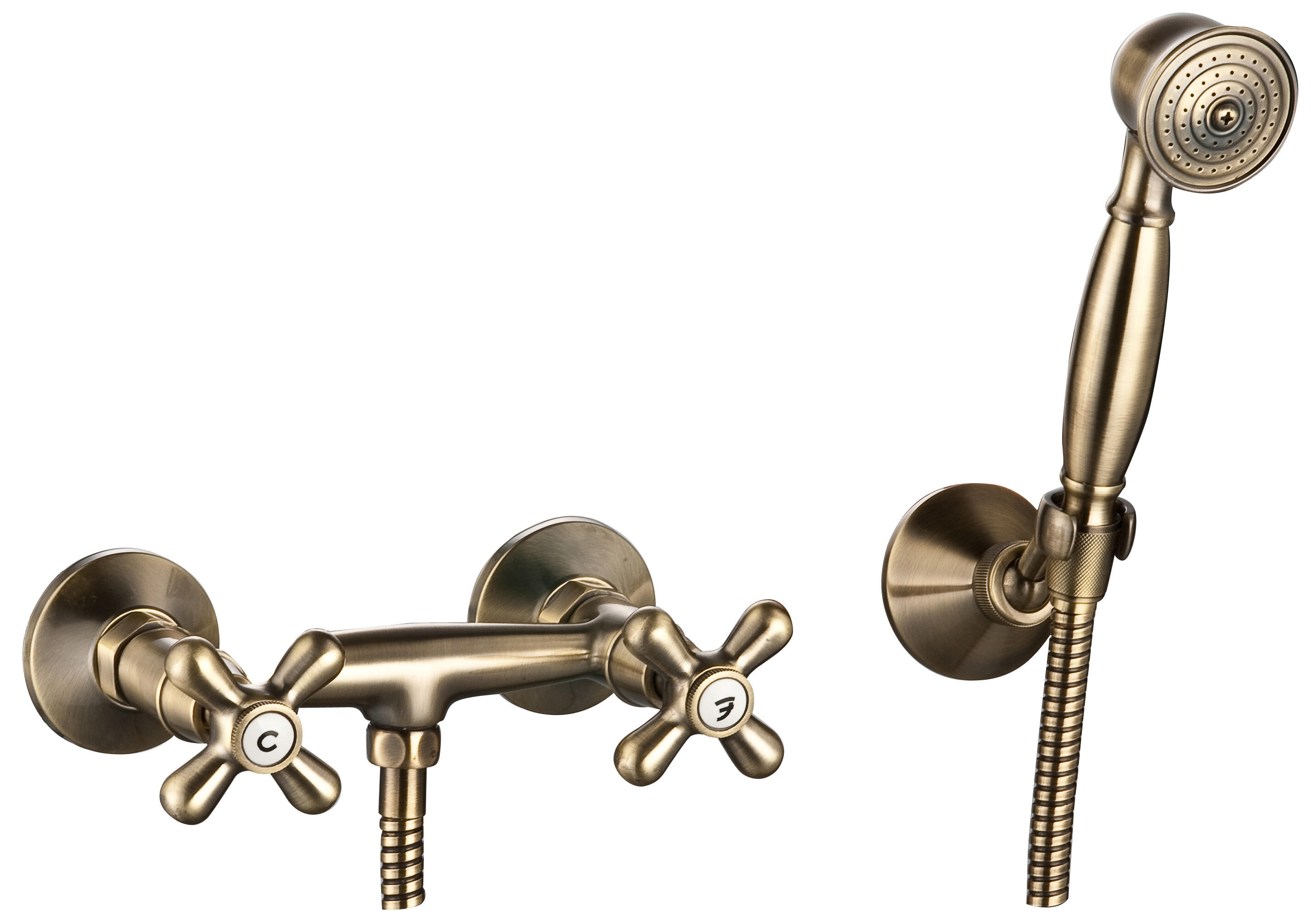 Mélangeur douche bronze bronze, EDOUARD ROUSSEAU Retrosol | Leroy Merlin