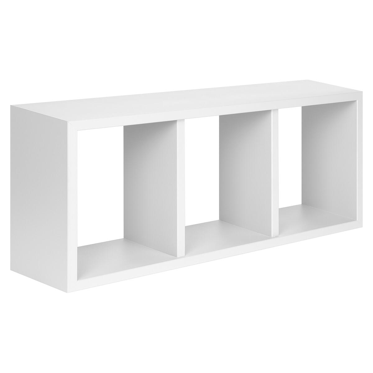 Etagère cube Triade avec fixation blanc, L.70 x H.30 x P.15.5 cm, Ep.18 ...