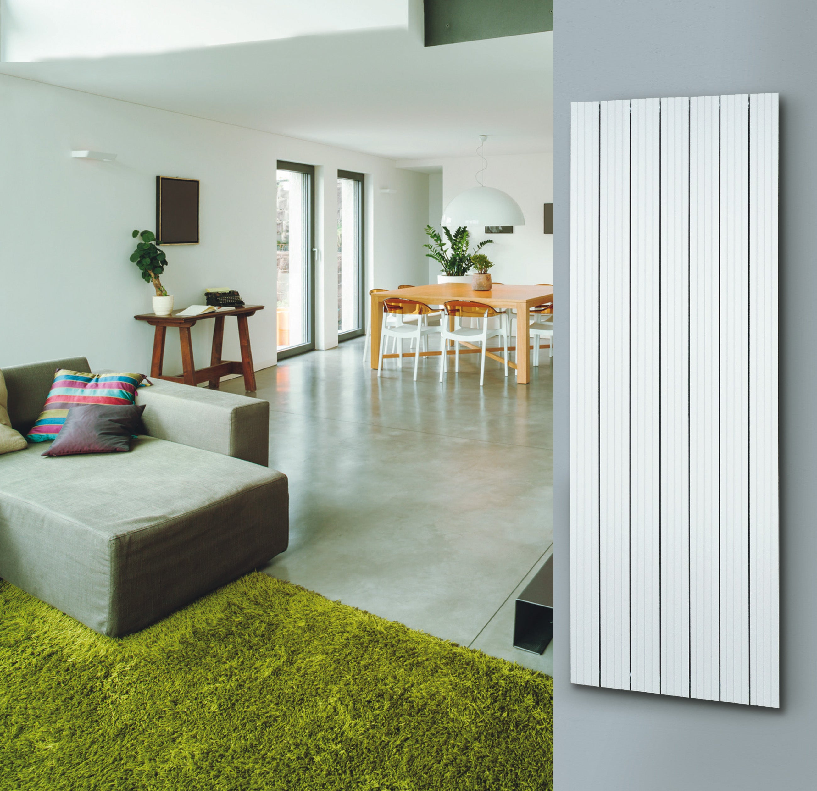 Radiateur eau chaude RADIATORI 2000 1965W double face vertical blanc | Leroy Merlin