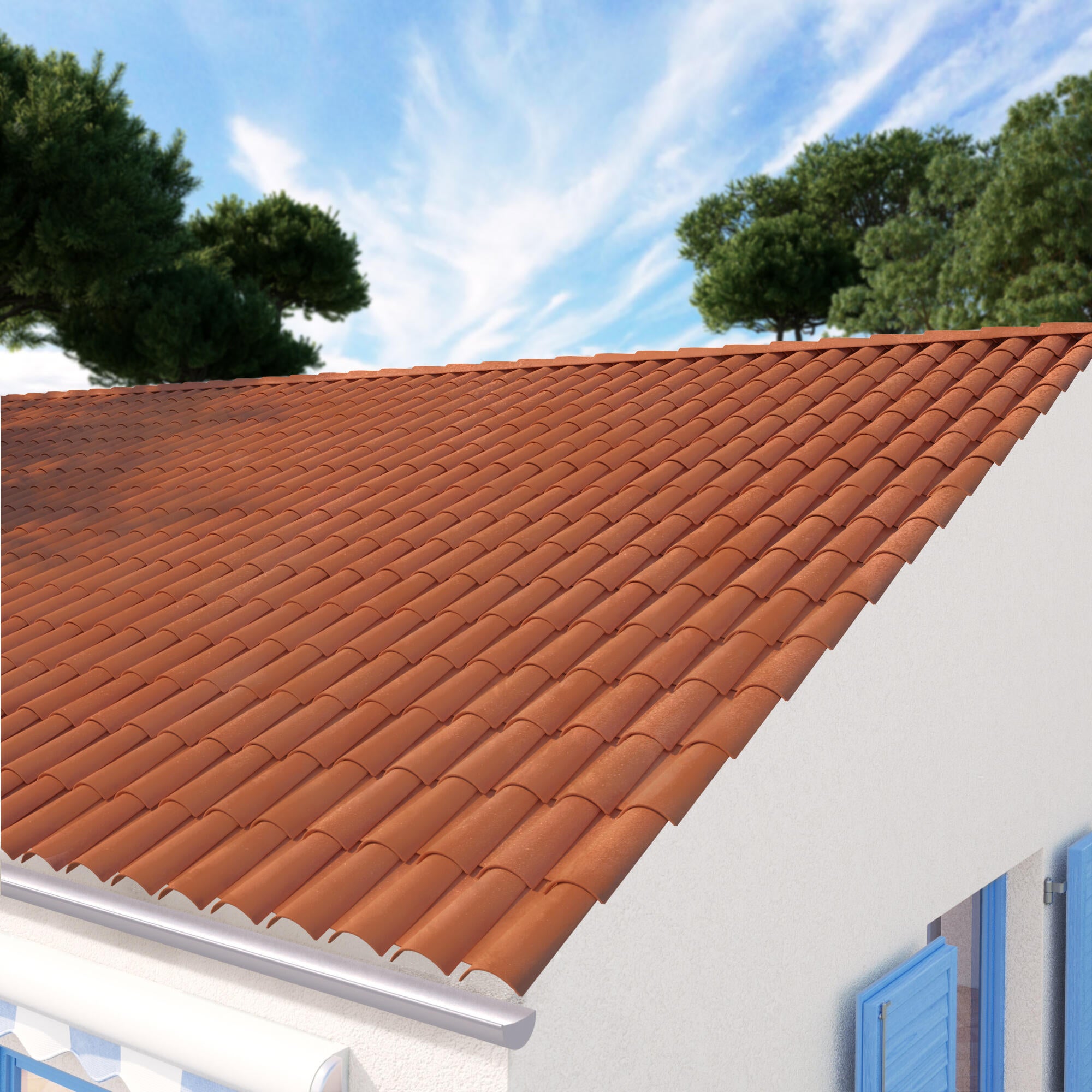 Tuile TERREAL terre cuite rouge Languedoc 75cl | Leroy Merlin