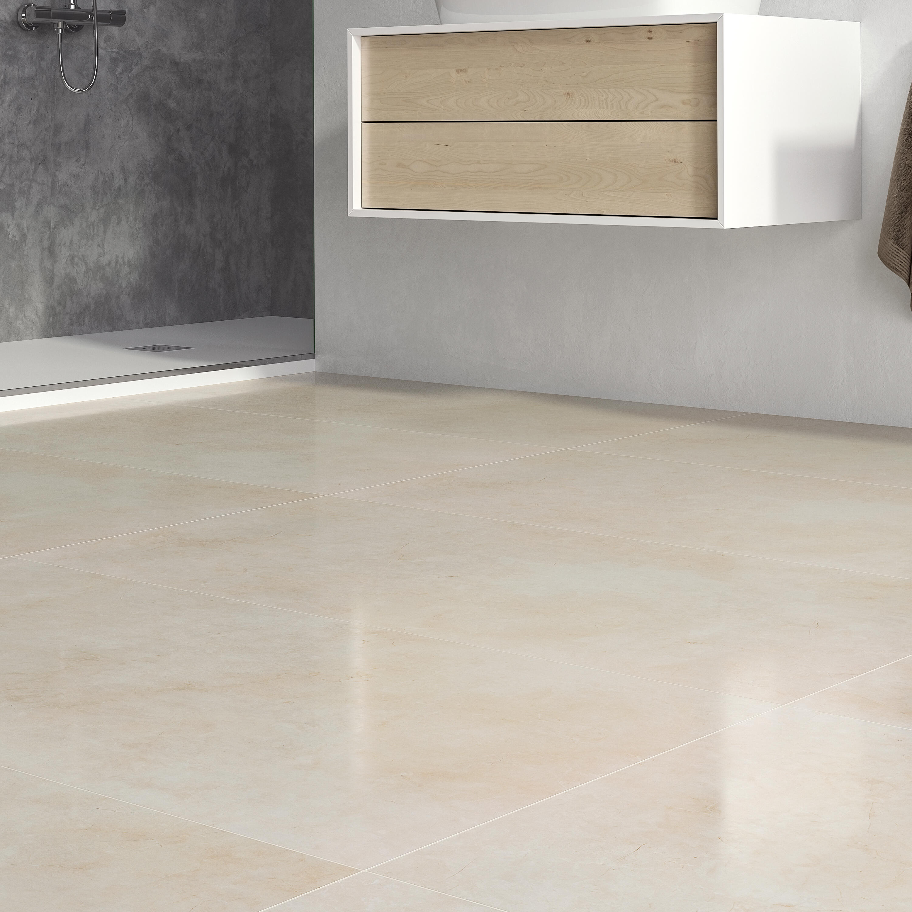 Carrelage sol intérieur / mur intérieur effet marbre beige Marmi l.60 x ...