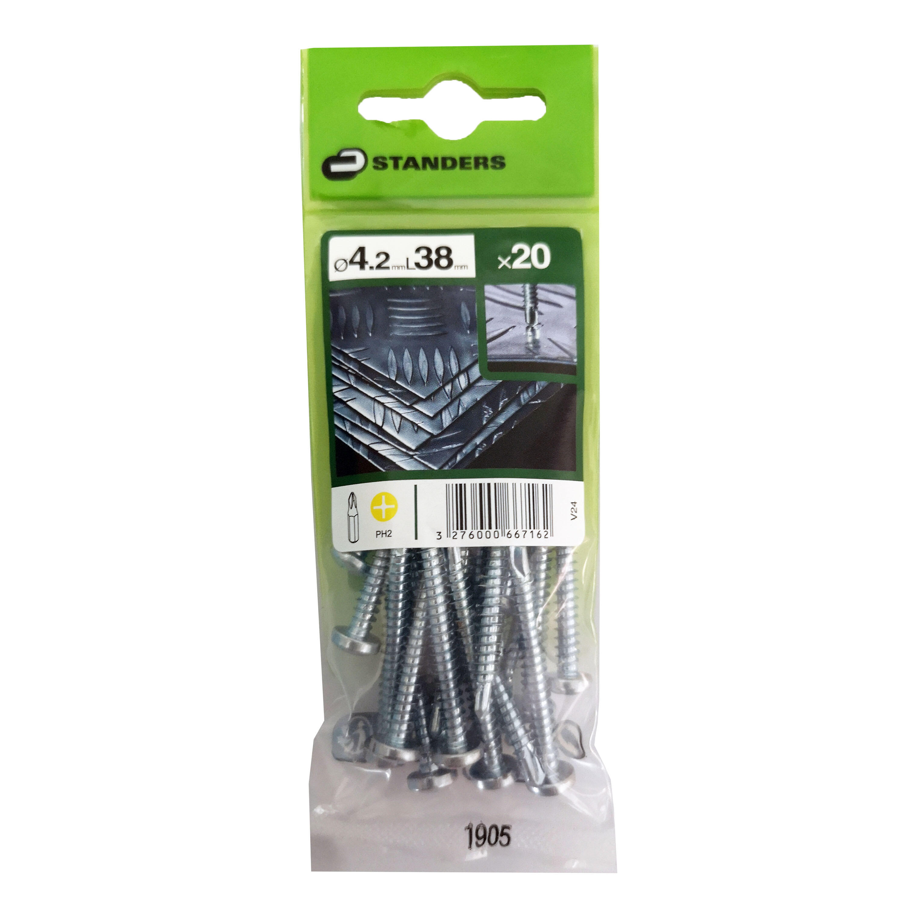 20 vis acier tête ronde phillips STANDERS, Ø4.2 x L.38 mm | Leroy Merlin