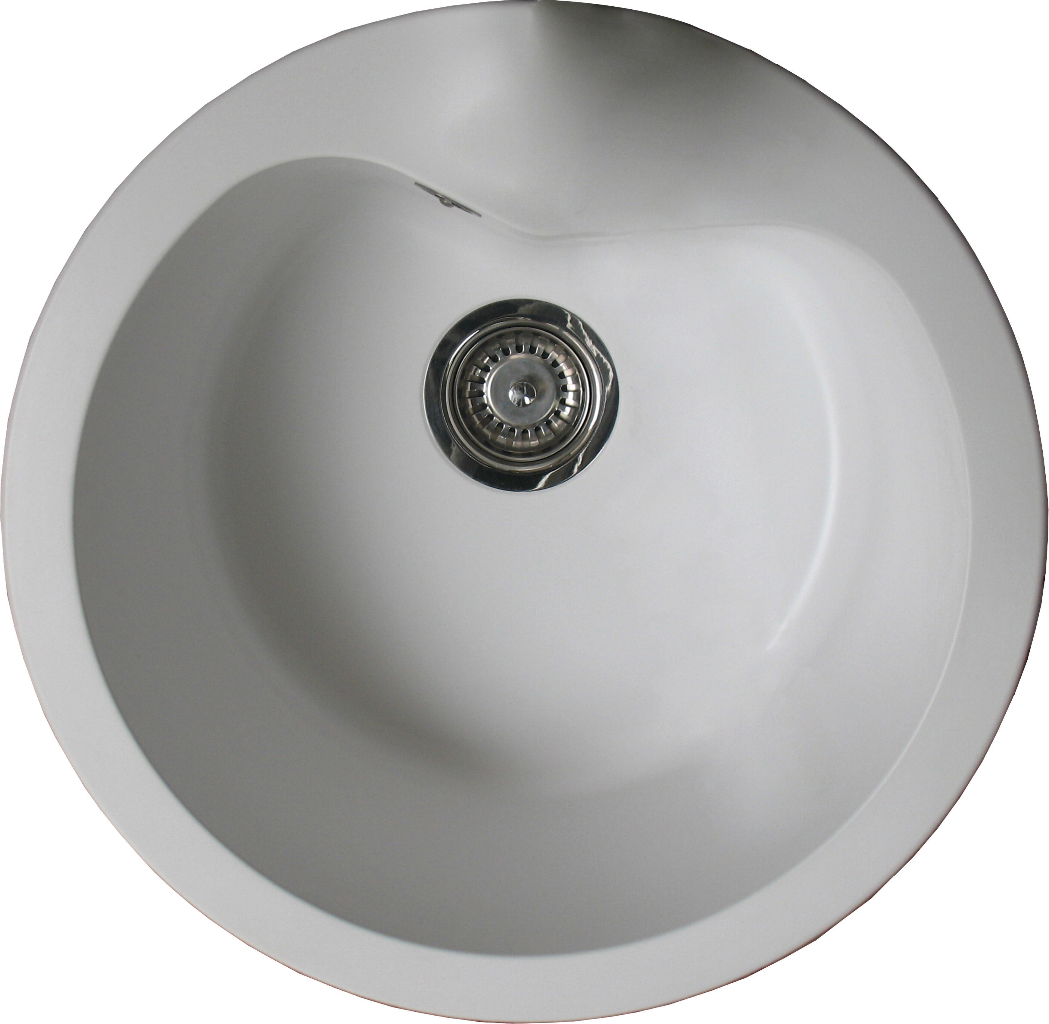 Evier rond à encastrer 1 cuve, résine Romy | Leroy Merlin