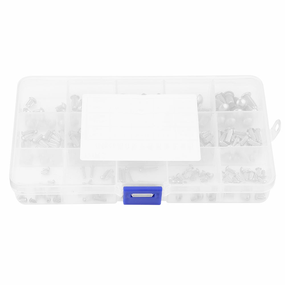 Assortiment de rivets solides à tête ronde moletée en acier inoxydable ...