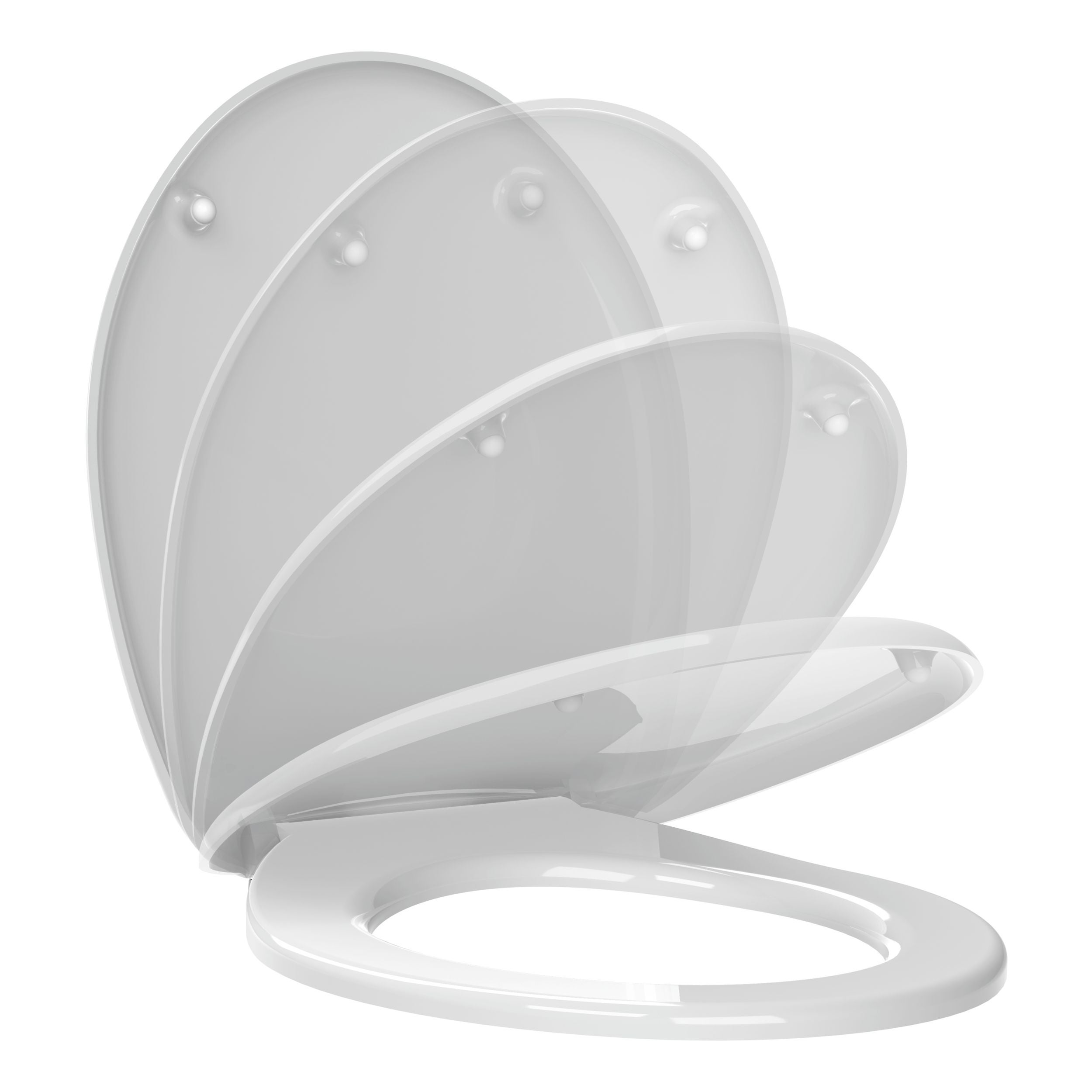 Abattant WC en thermodur à fermeture progressive MILOS | Leroy Merlin