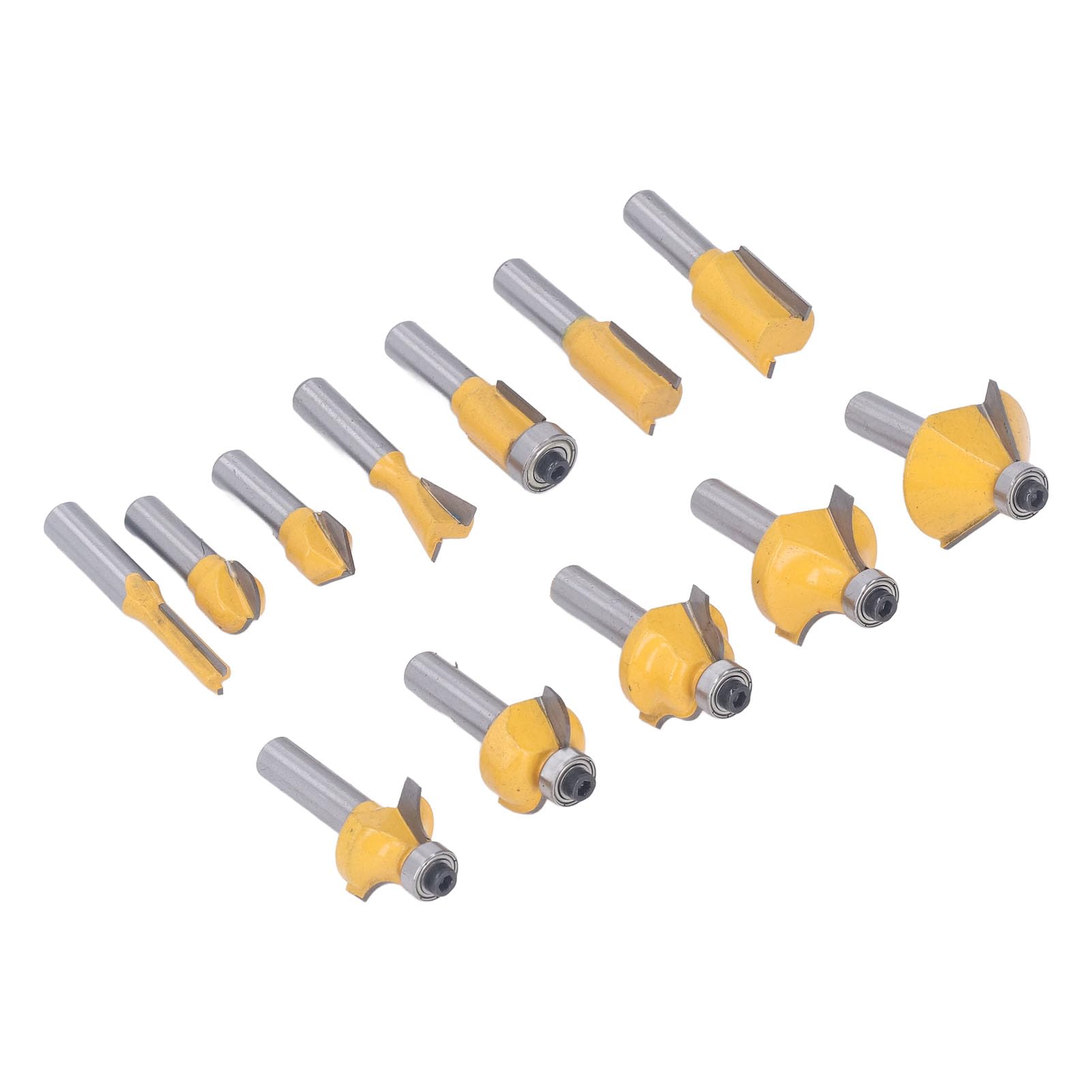 12 pezzi di fresa per legno con gambo da 8 mm, lama in carburo, set di ...