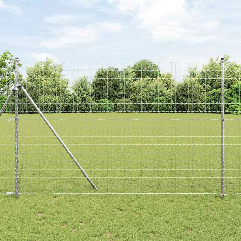 Maison Exclusive - Valla con Poste Plateado 1,6 x 10 m Acero y PVC ...