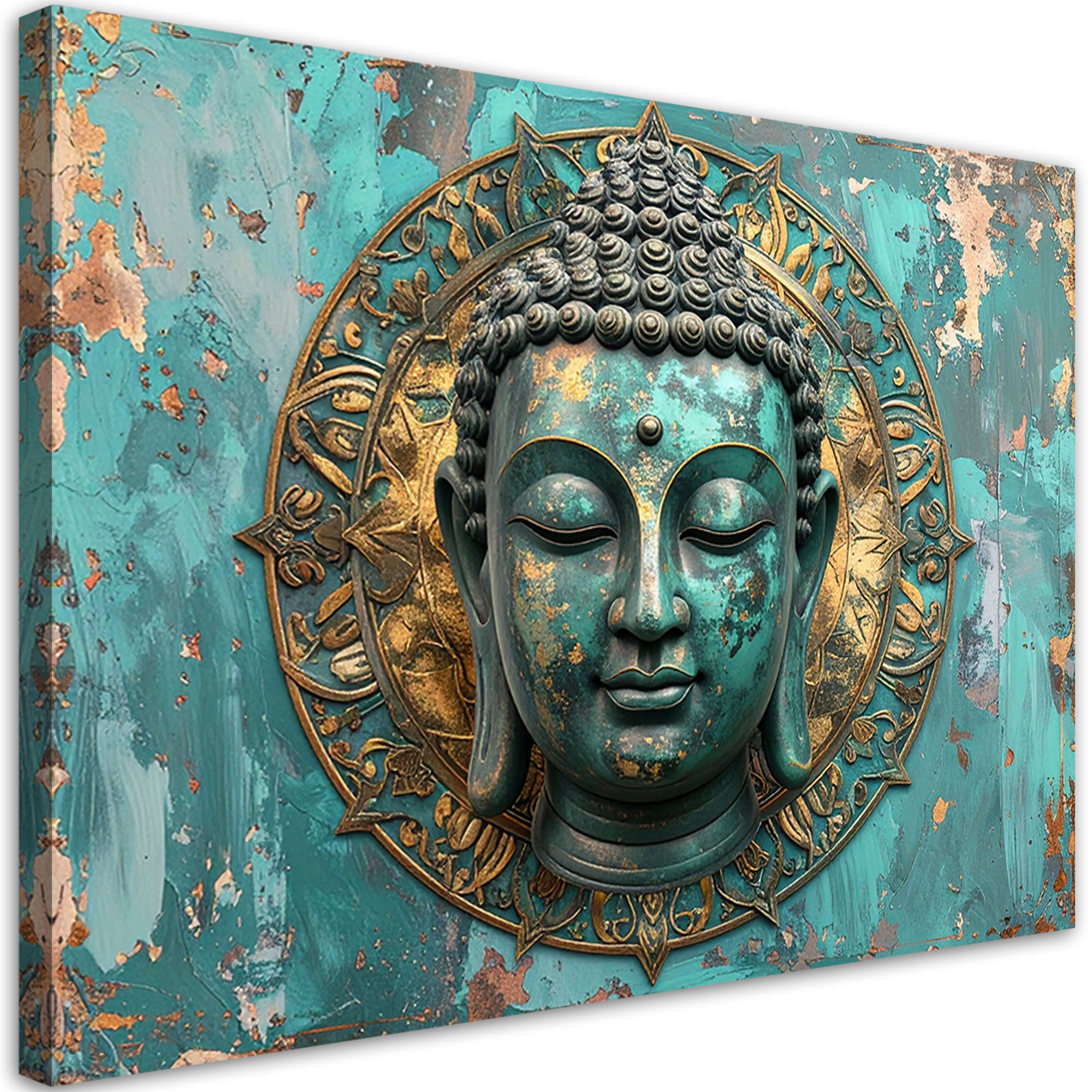 Tableaux, Bouddha turquoise Zen Spa Orient 100x70 | Leroy Merlin