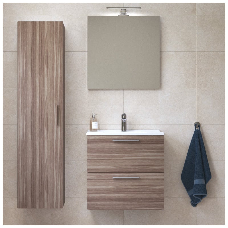 Vitra Set Mia 59x61x39,5cm con specchio, lavabo, illuminazione LED ...