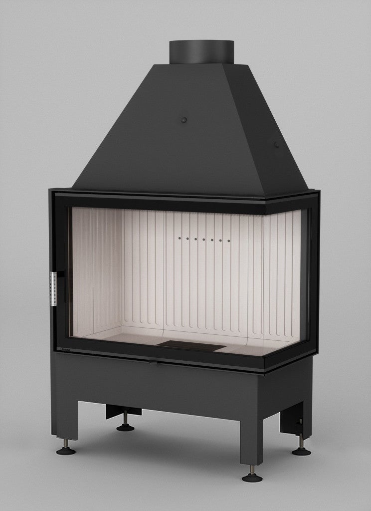 Insert à bois d'angle Volcano 2L-PAT 80 cm - Angle: Droit | Leroy Merlin