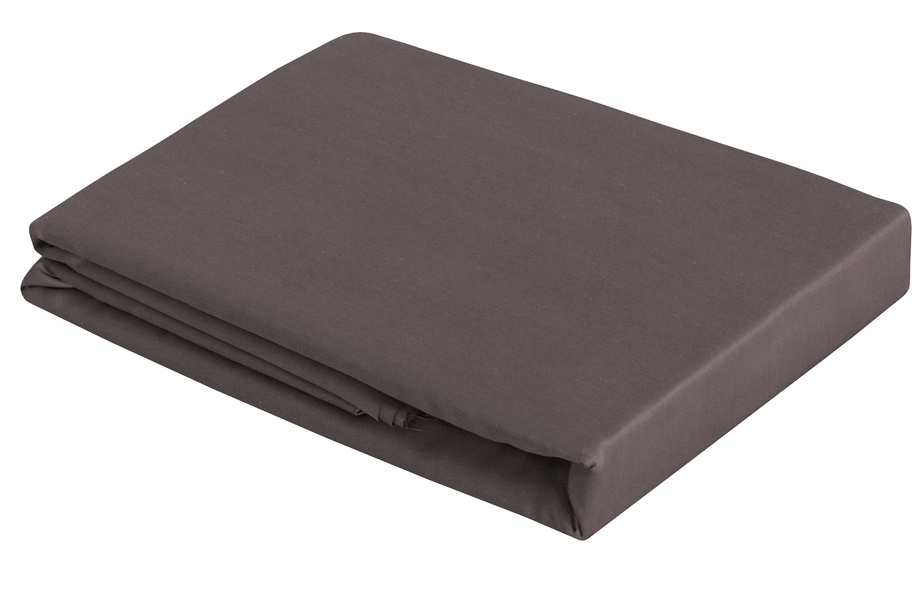 Drap plat 2 personnes 270x300 cm satin de coton anthracite | Leroy Merlin