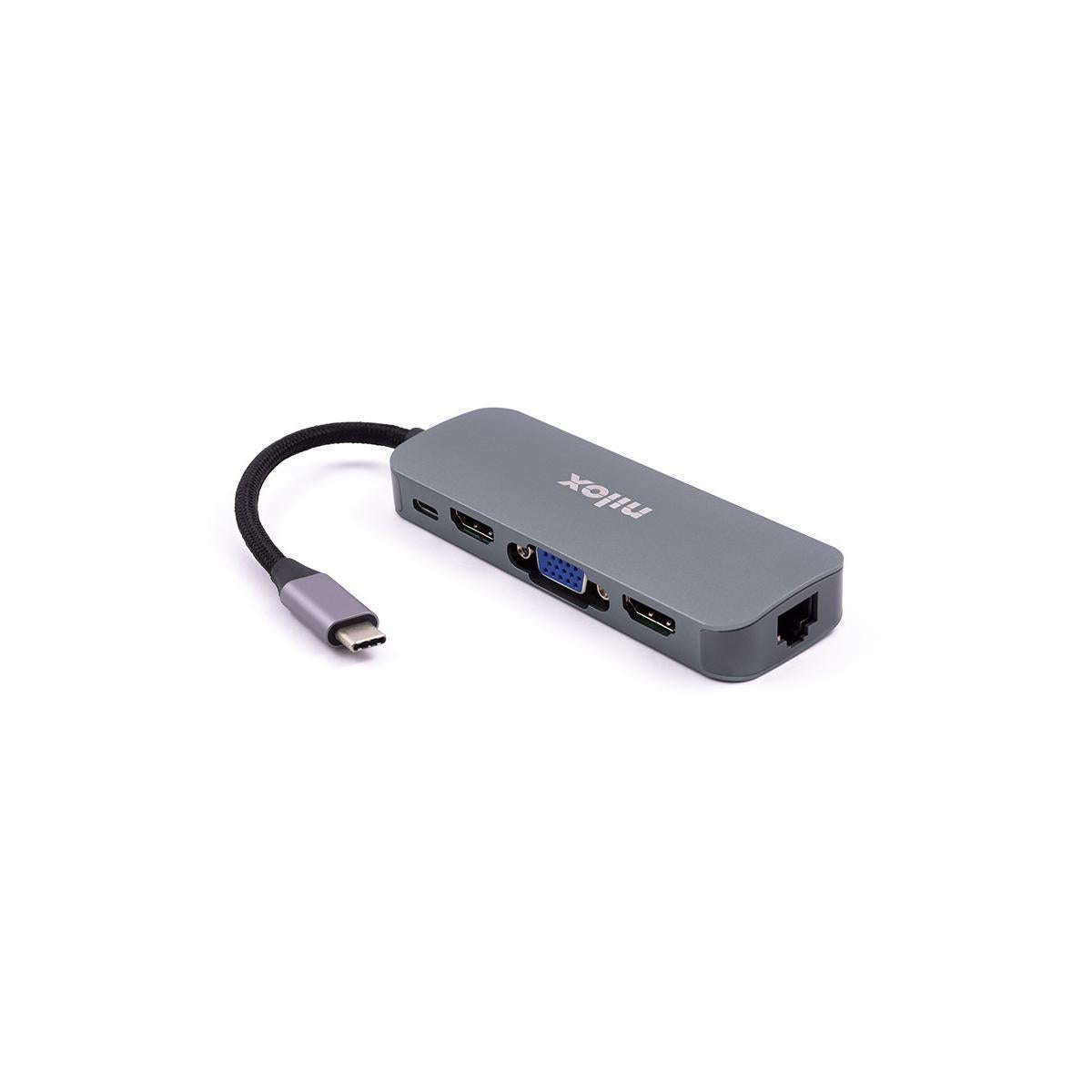Nilox DOCKING STAT HDMI VGA PD ETH 3USB Station d'accueil USB 3.2 Gen 1 ...