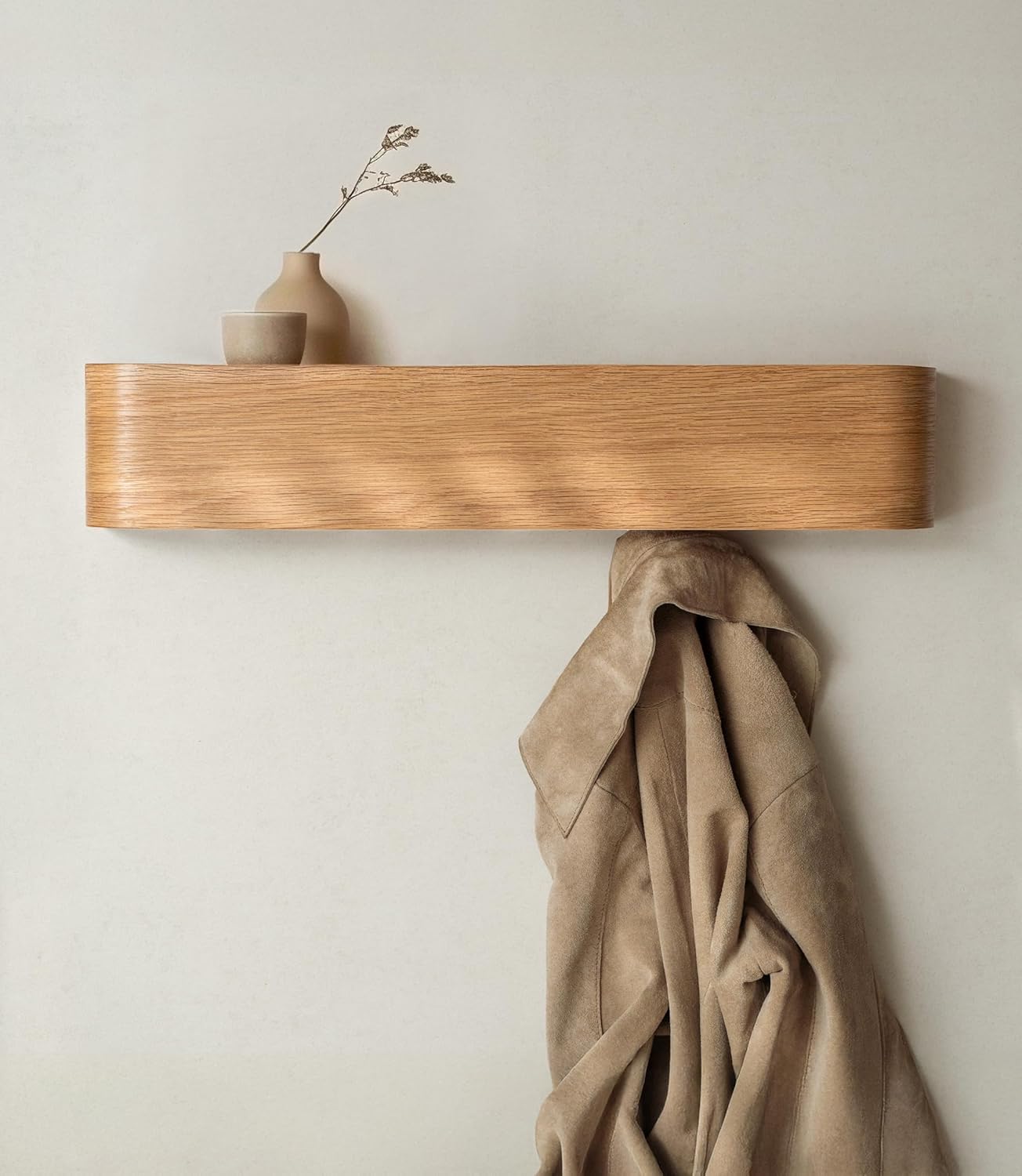 Attaccapanni murale legno design contemporaneo, ganci nascosti ...
