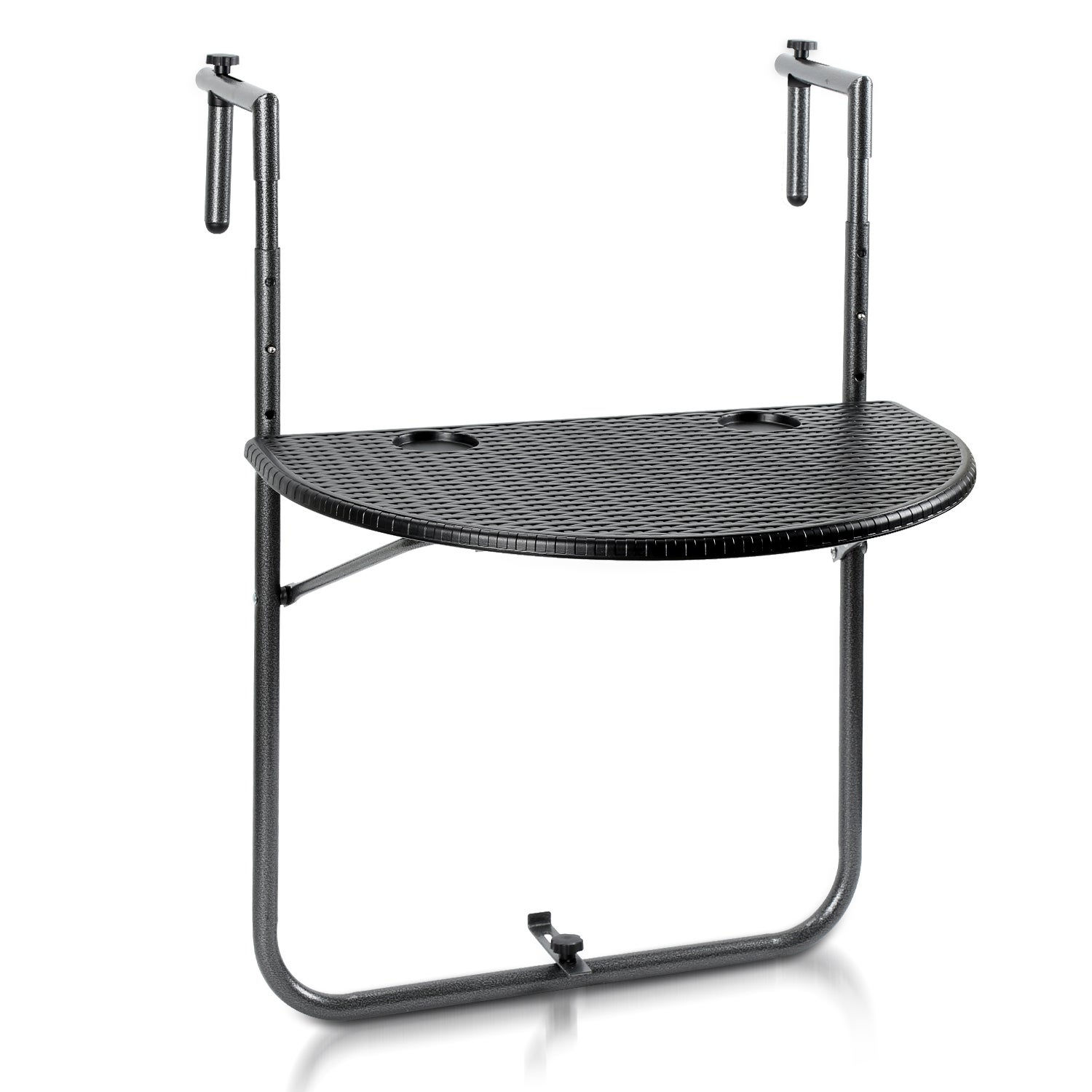 Table de balcon suspendue 84x60x64 cm rabattable, réglable en hauteur ...