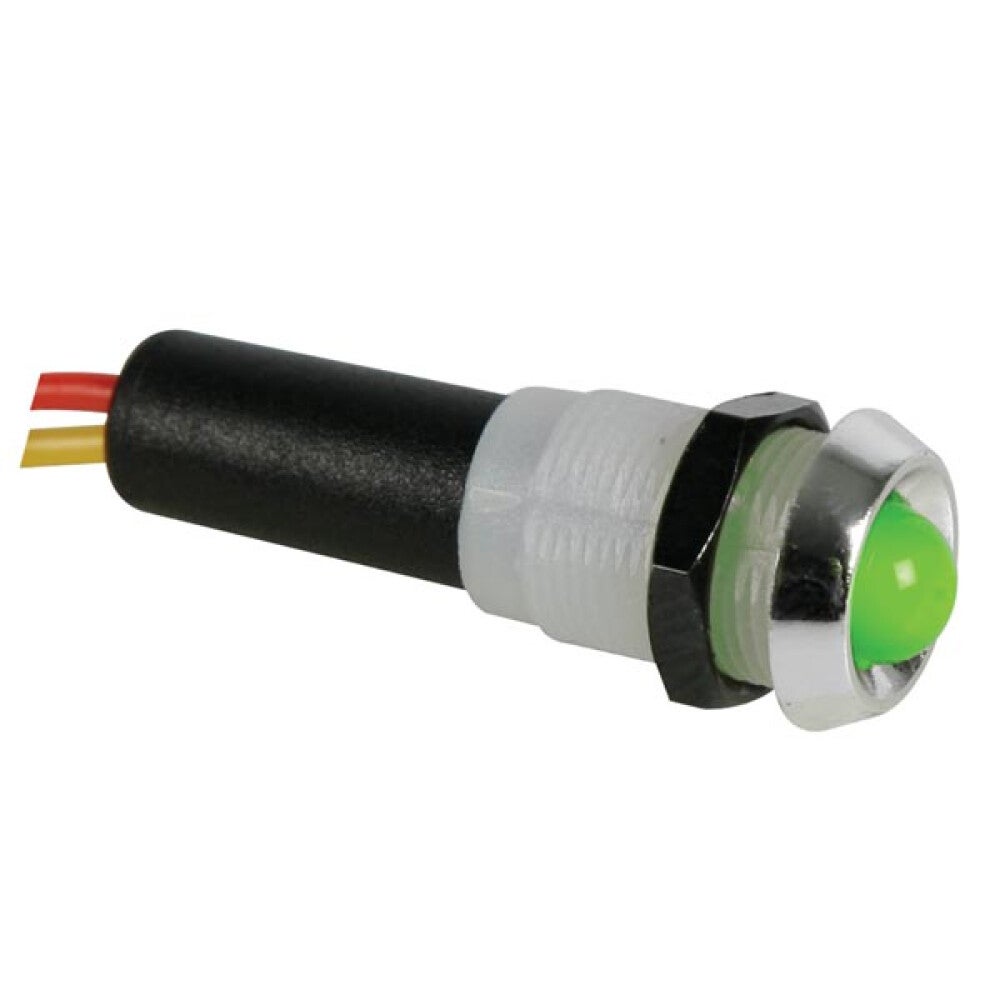 VOYANT LED VERT 5V - BOITIER CHROME | Leroy Merlin