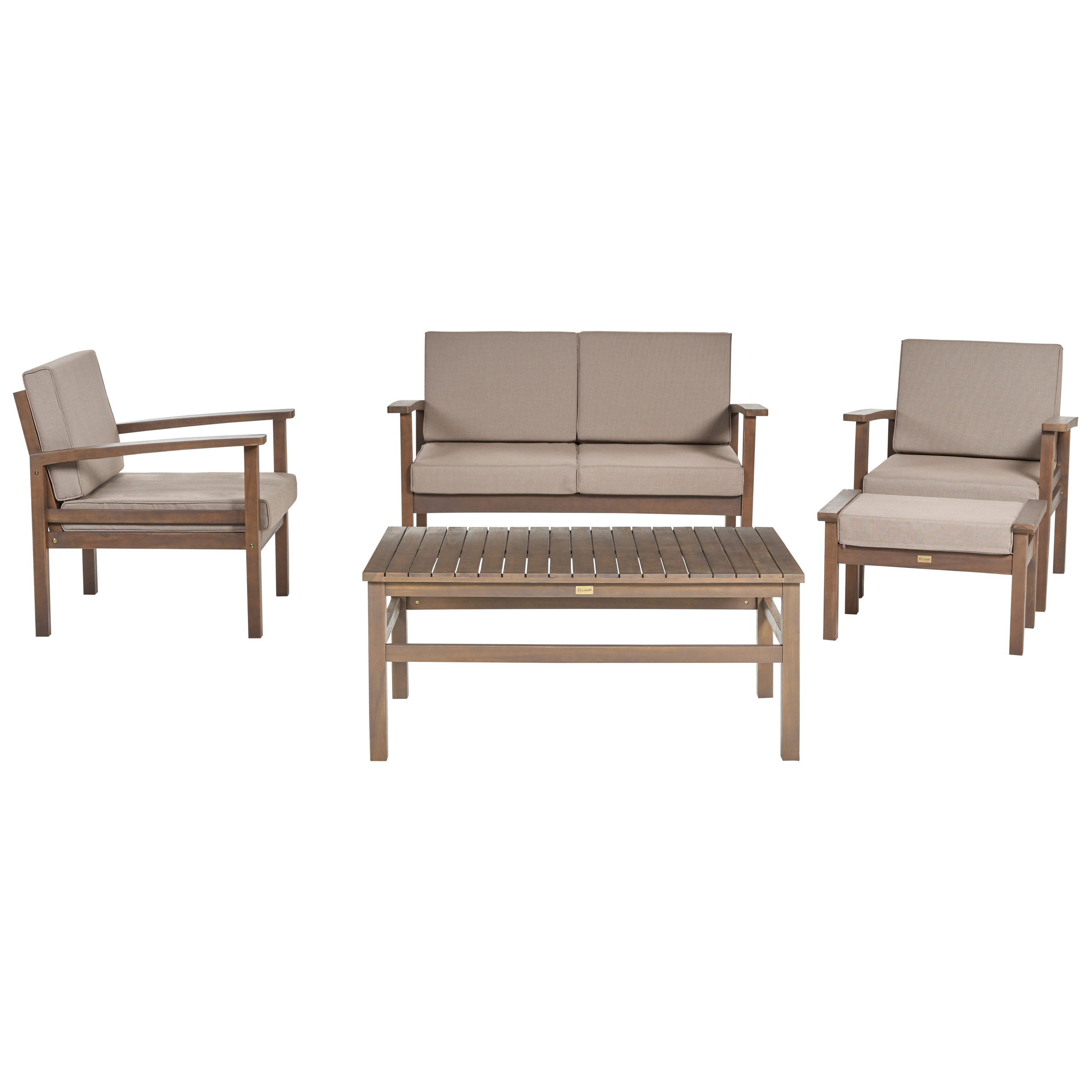 Ensemble de salon de jardin avec table 4 places MANILA Bois d'acacia ...