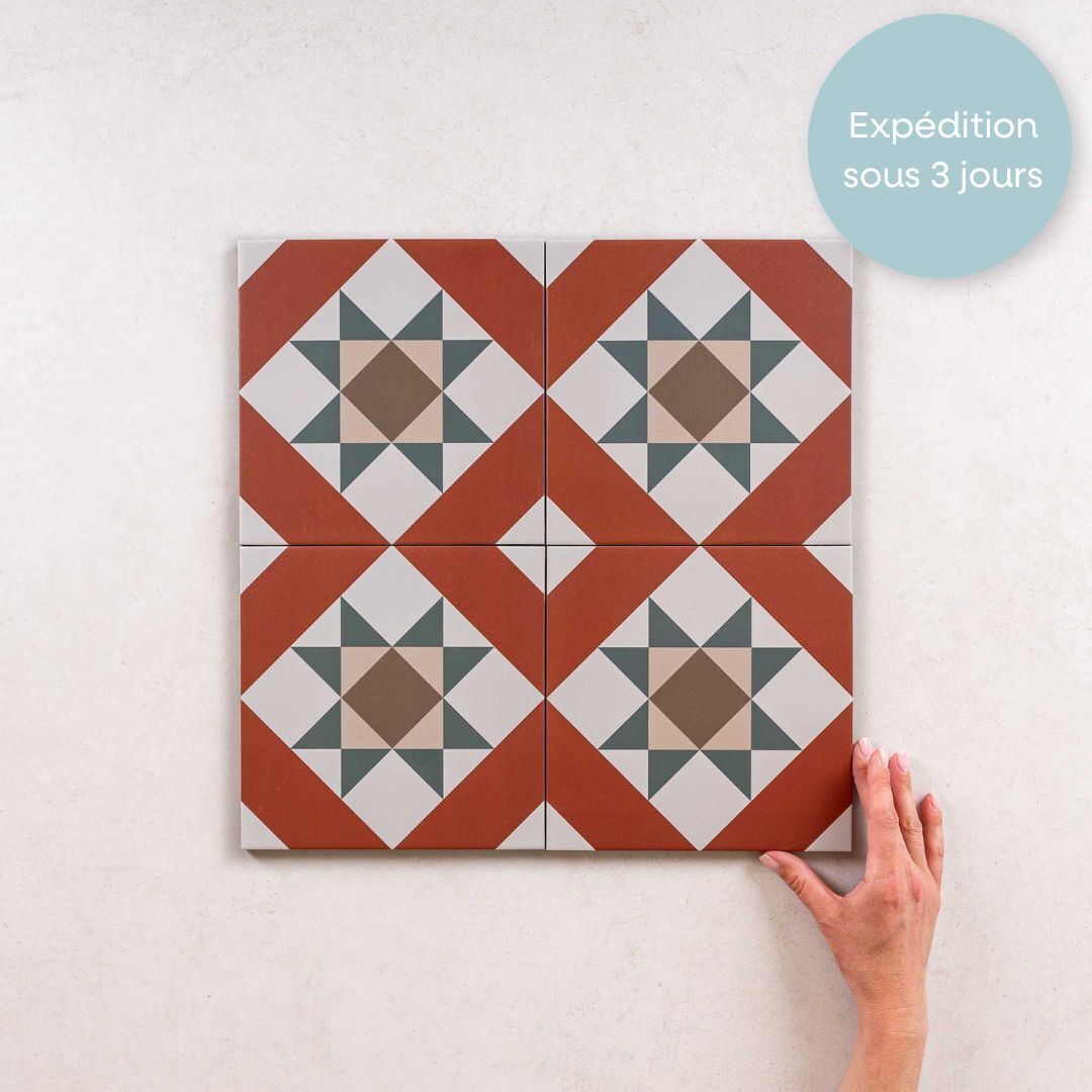 Carrelage Imitation Carreaux de Ciment KOMPAS 20x20 Vetro - Les ...