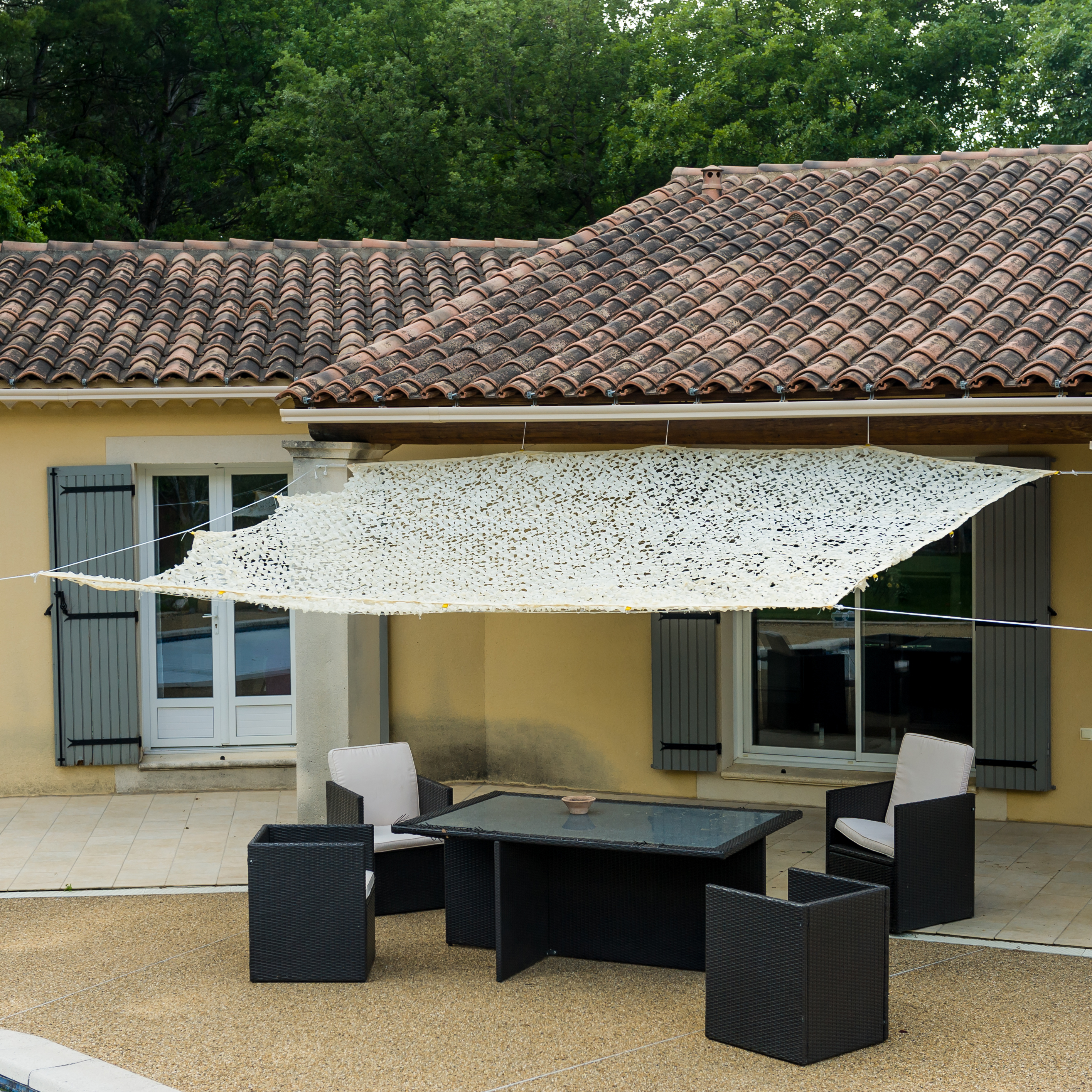 Toile d'ombrage ajourée beige 120 g/m2 WERKA PRO 3 x 4m | Leroy Merlin