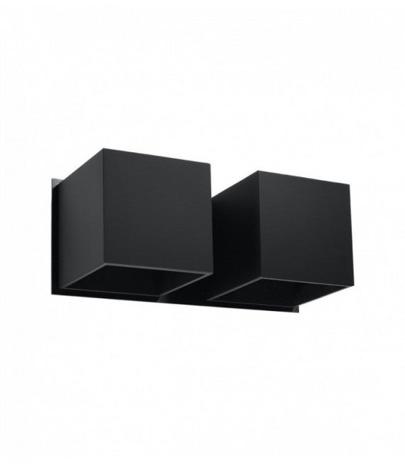 Lampada da parete Twin Square Up & Down nera G9 Lámpara de pared Twin ...